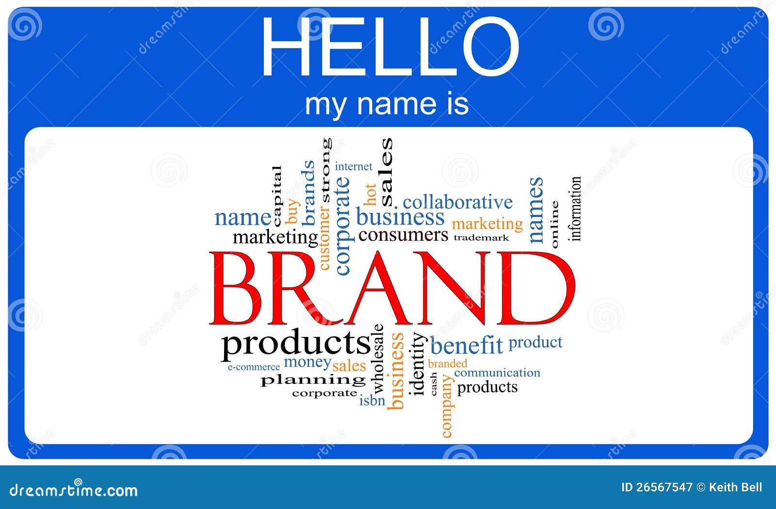 Brand Word Cloud Nametag Concept Stock Illustration - Illustration of ...