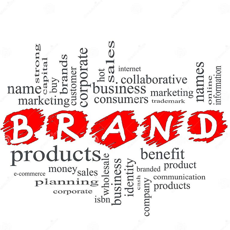 Brand Word Cloud Scribble Concept Stock Illustration - Illustration of ...