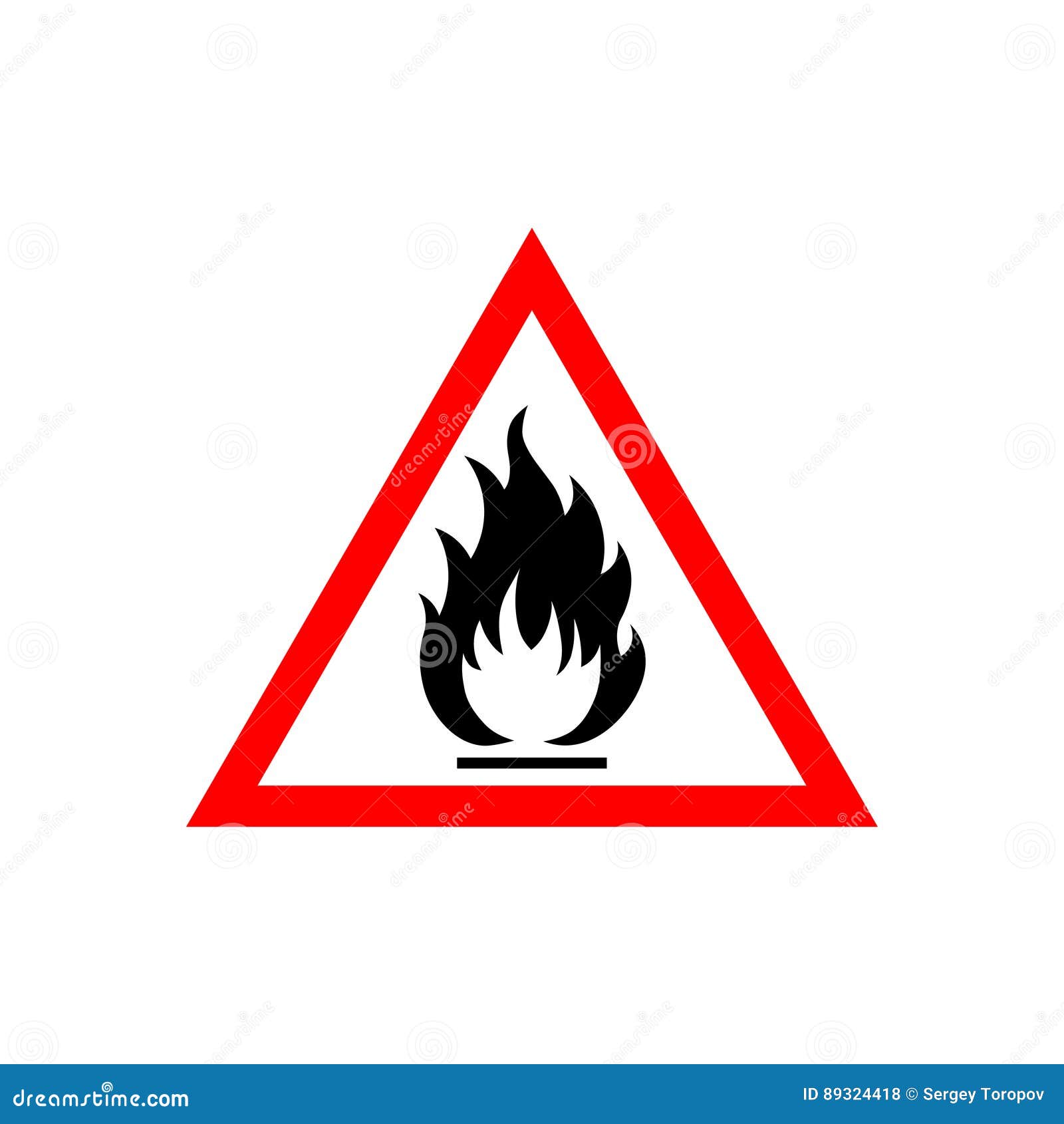Brandbaar tekenpictogram vector illustratie. Illustration of agent ...