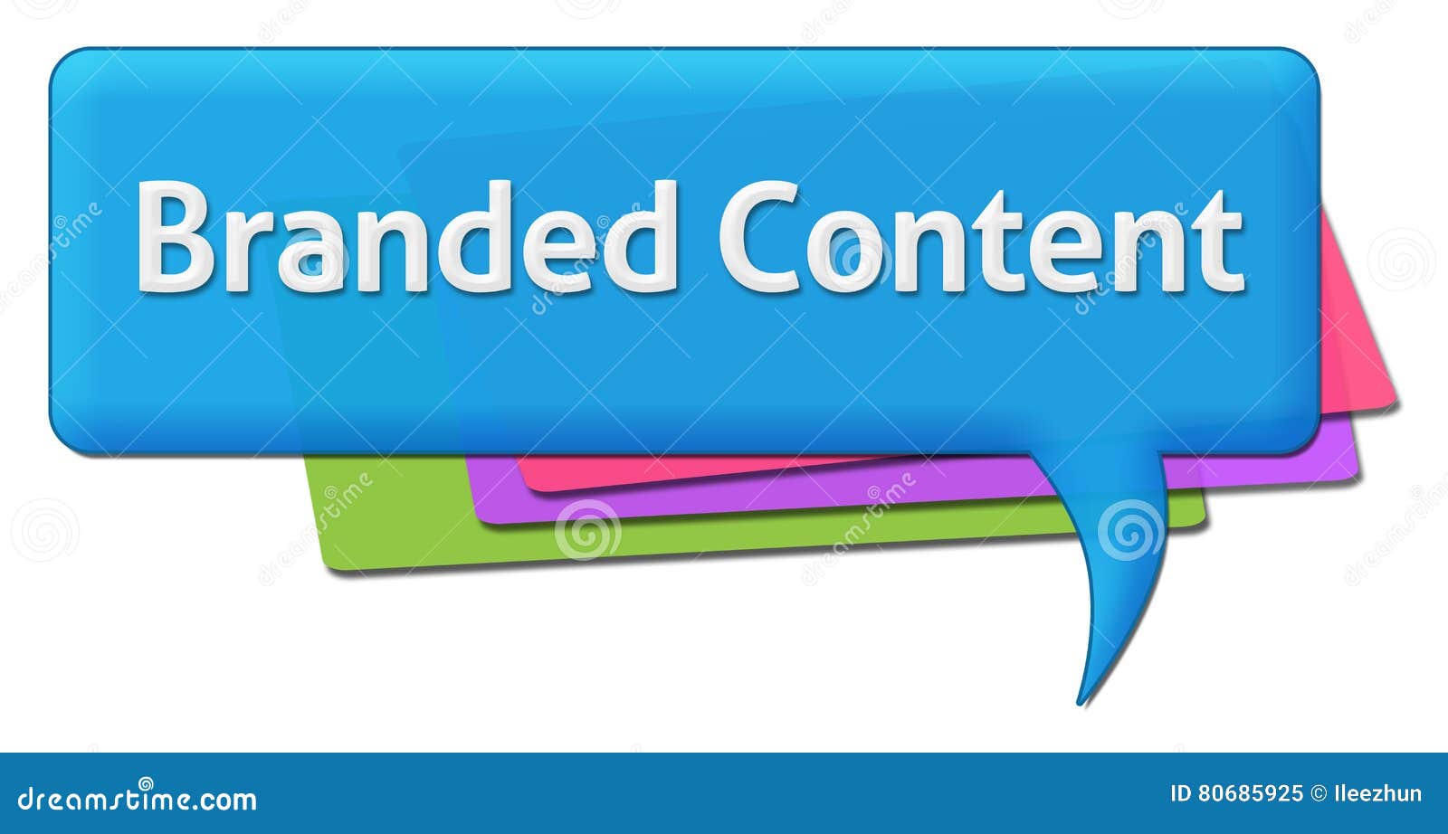 Branded Content Colorful Comment Symbol Stock Illustration ...