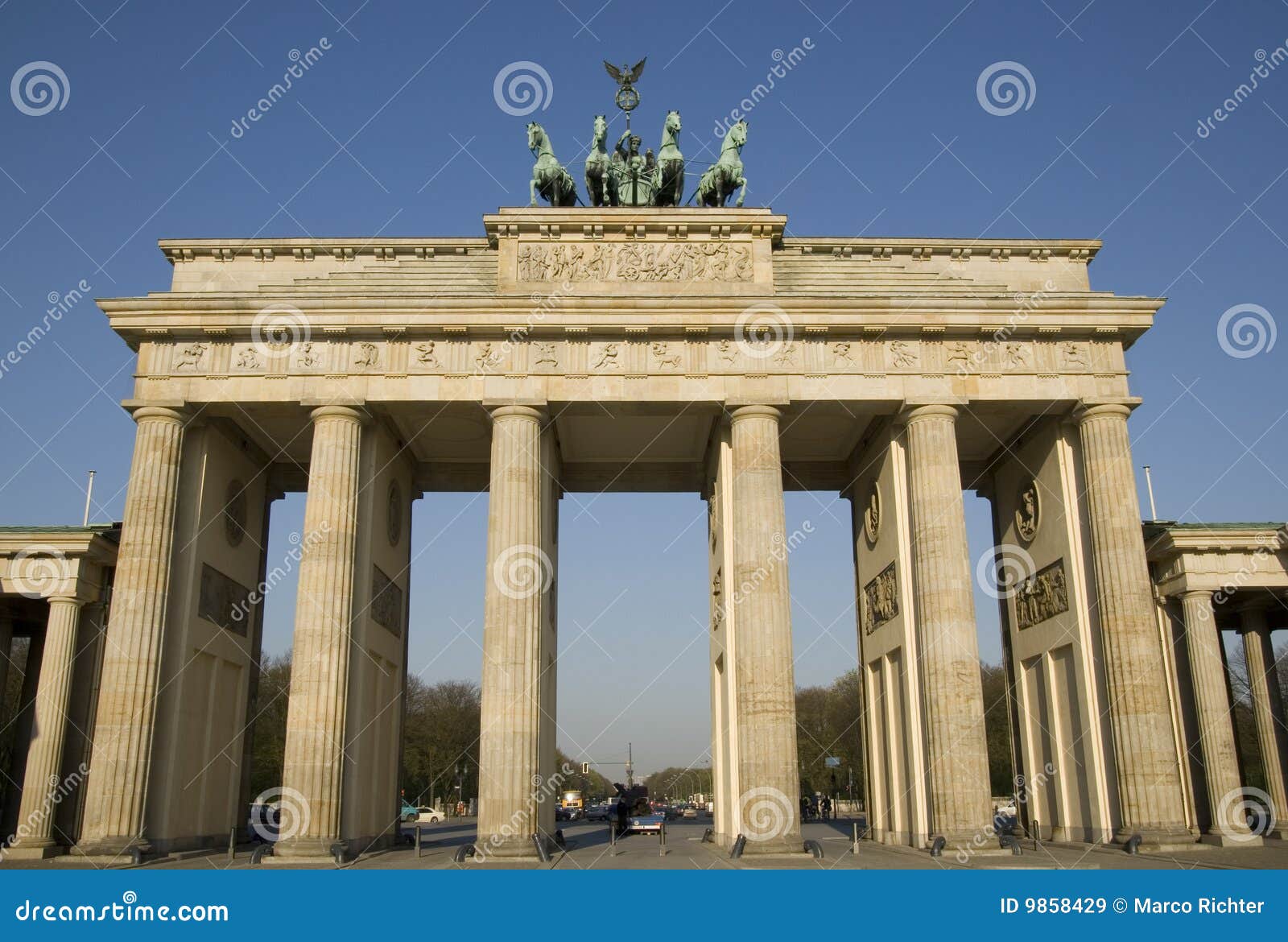 Brandenburg Gate stock image. Image of historic, gate - 9858429