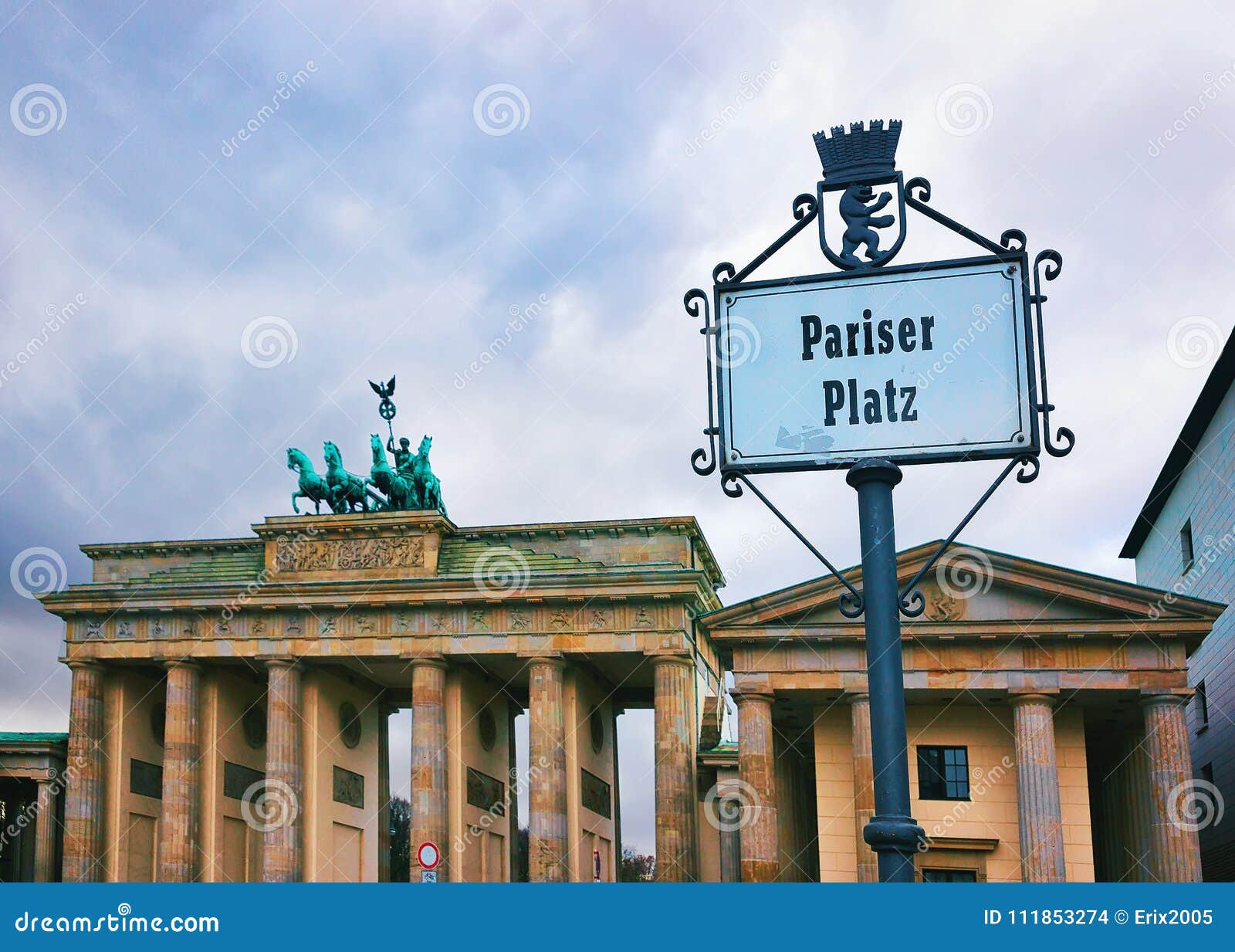 Brandenburg Gate on Pariser Platz Square in Center of Berlin Stock ...