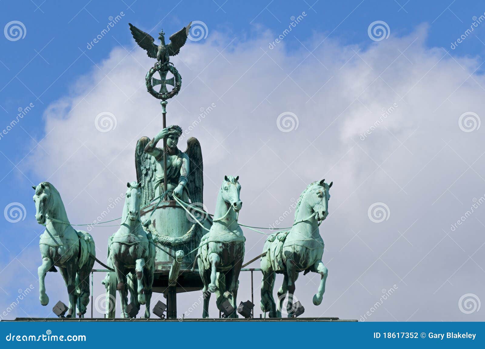 Brandenburg Gate Quadriga stock photo. Image of dramatic - 18617352