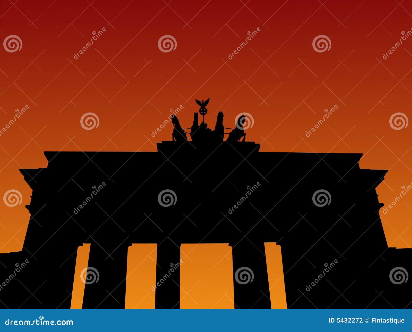 The Brandenburg Gate In Berlin. Hand Drawn Pencil Sketch Illustration ...