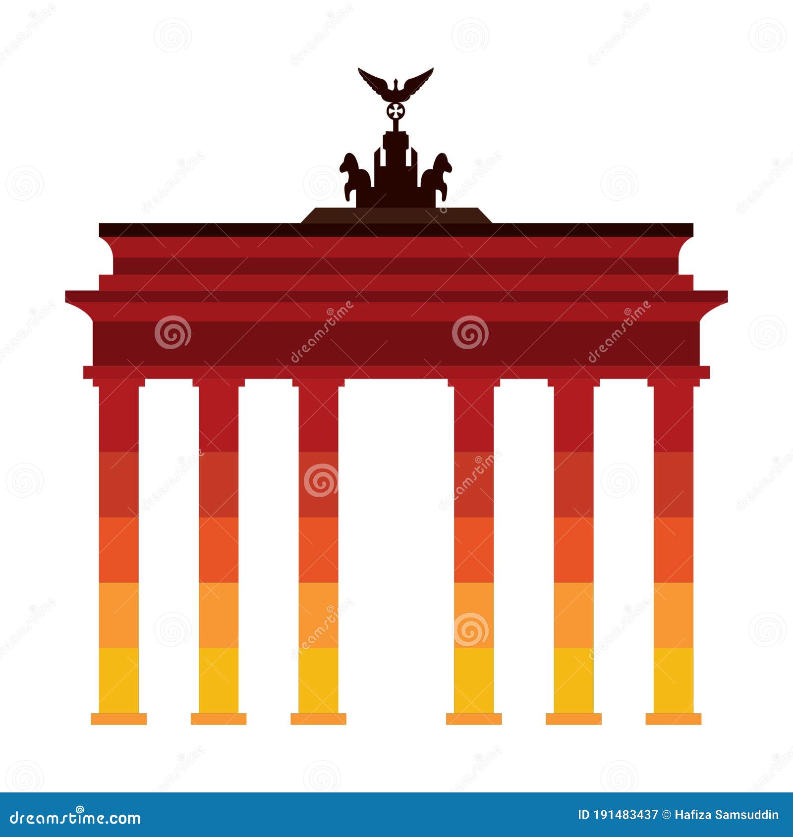 The Brandenburg Gate. Vector Illustration Decorative Design Stock ...