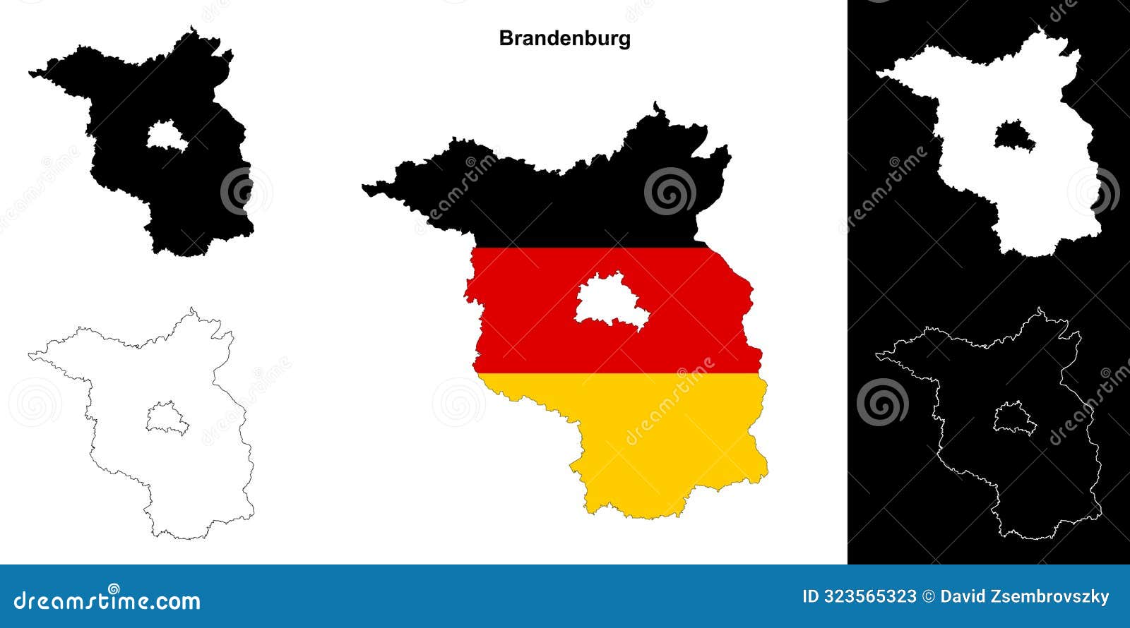 Brandenburg Outline Map Vector Illustration | CartoonDealer.com #385546746