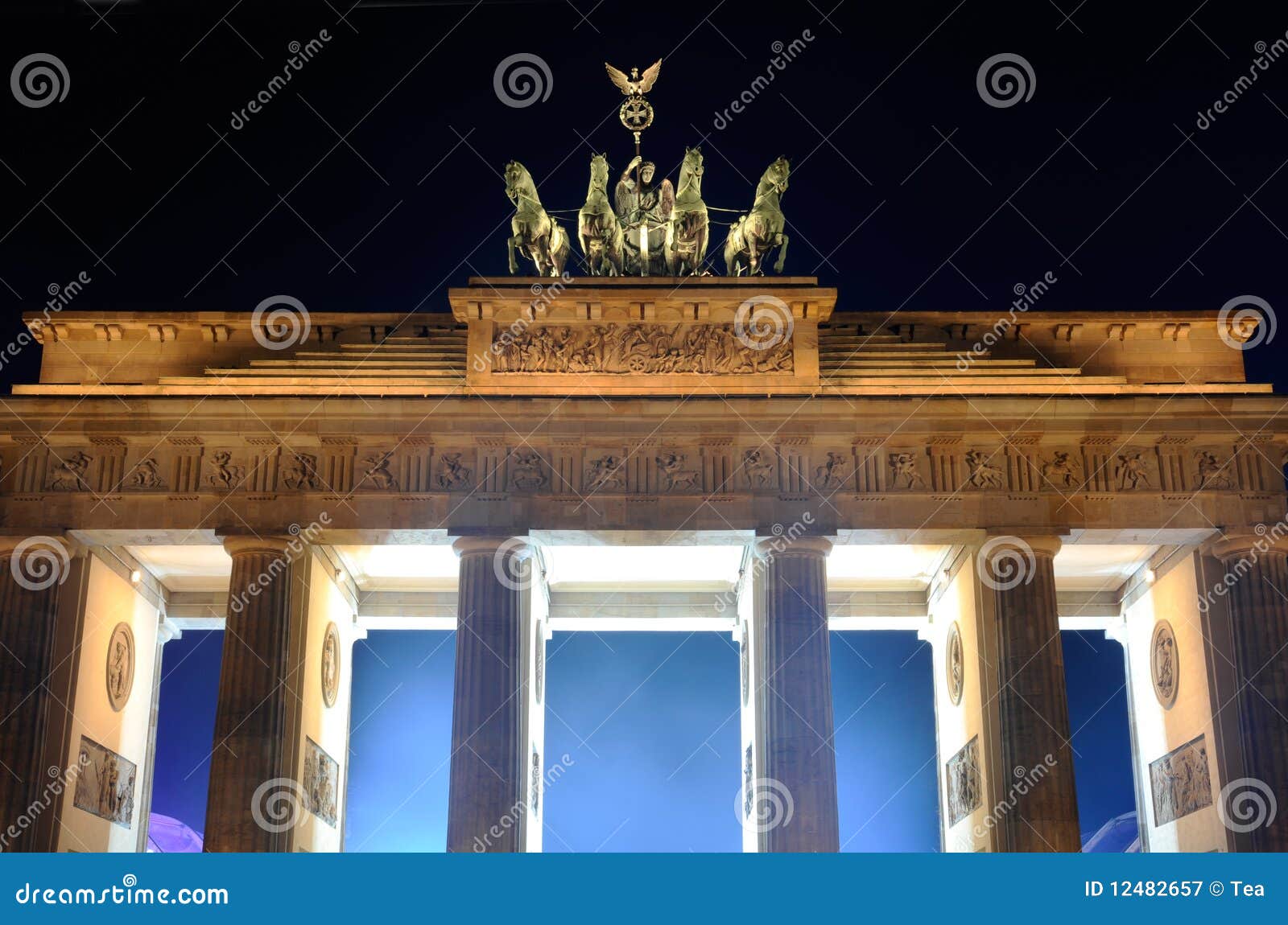 Brandenburger gate stock image. Image of architectural - 12482657