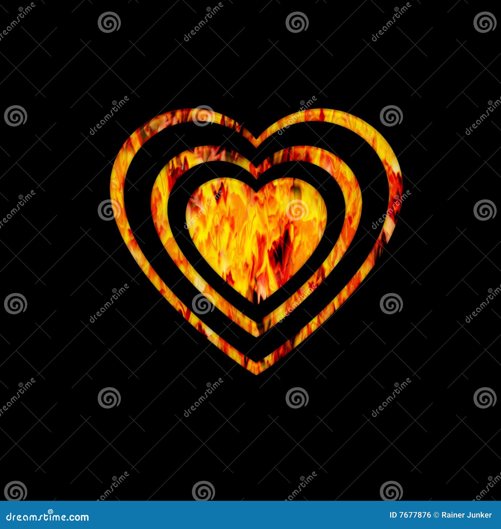 Brandend hart stock illustratie. Illustration of samenvatting - 7677876