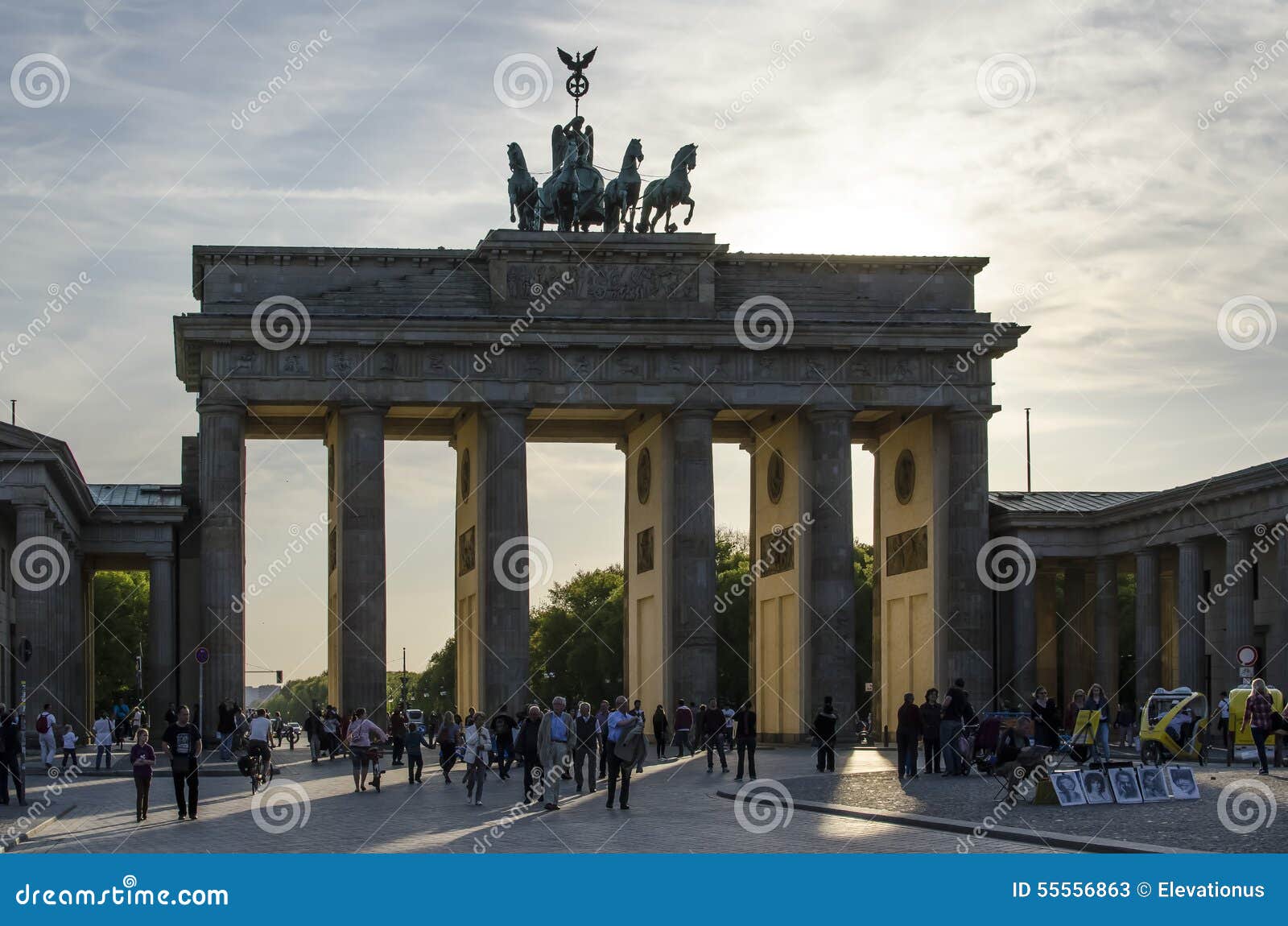 Branderburg Gate With German Flag Editorial Photo | CartoonDealer.com ...
