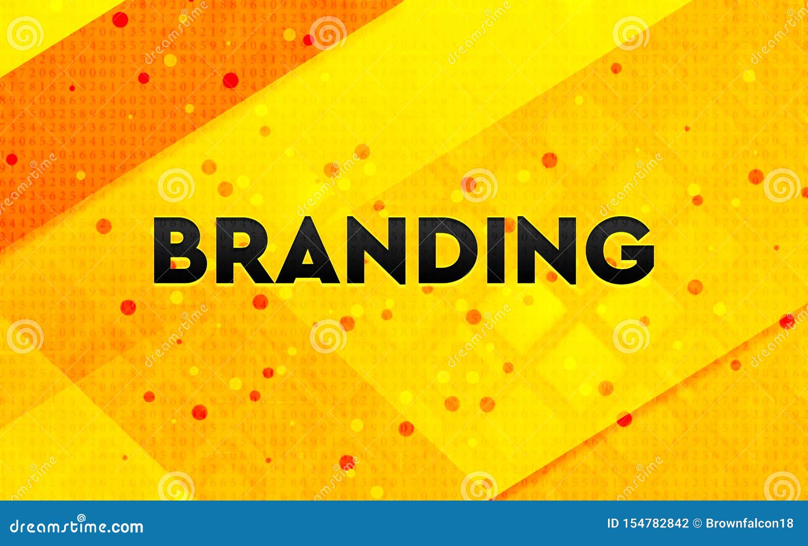 Branding Abstract Digital Banner Yellow Background Stock Illustration ...