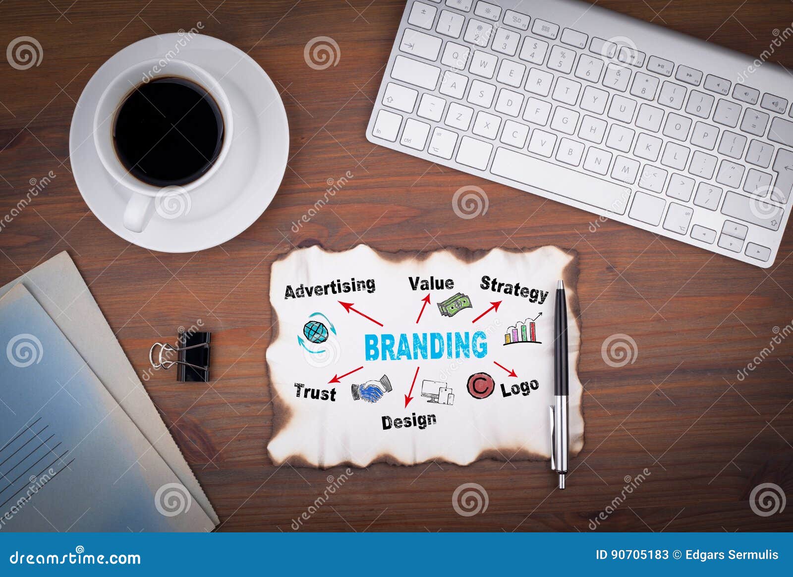 Branding Business Concept. Abstract Strategy and Success Background ...