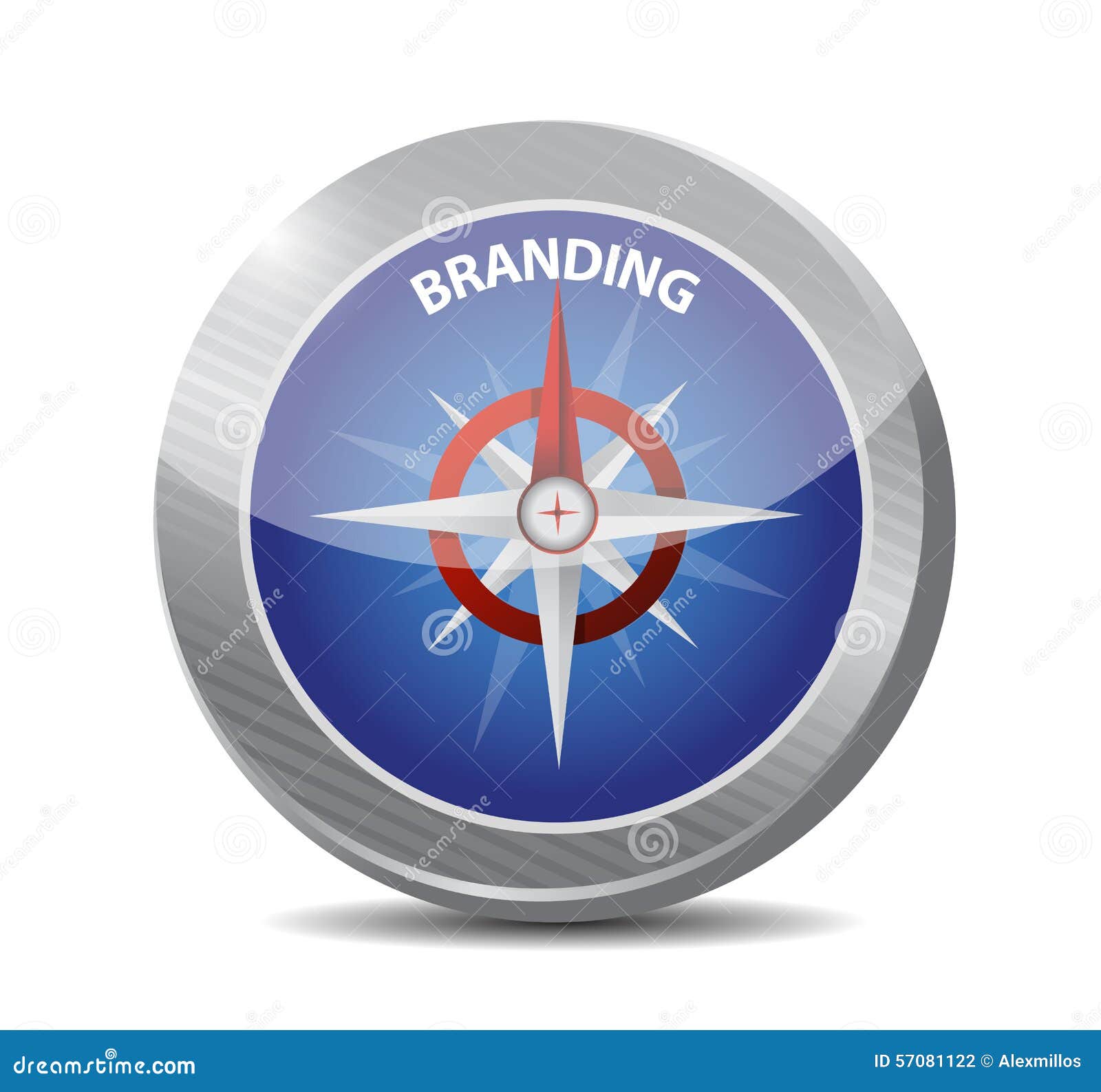 Branding Compass Sign Concept Illustration Stock Illustration ...