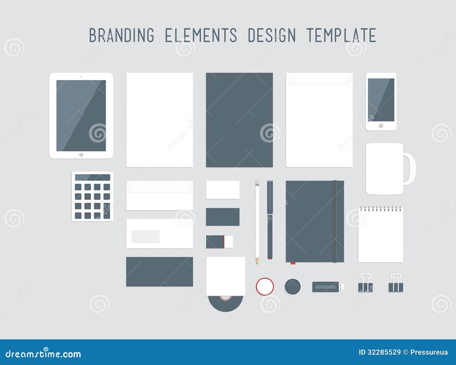 Branding Design Elements Vector Set Stock Vector - Illustration of ...