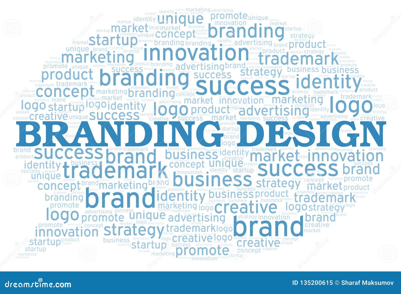 Branding Design word cloud stock illustration. Illustration of isolated ...