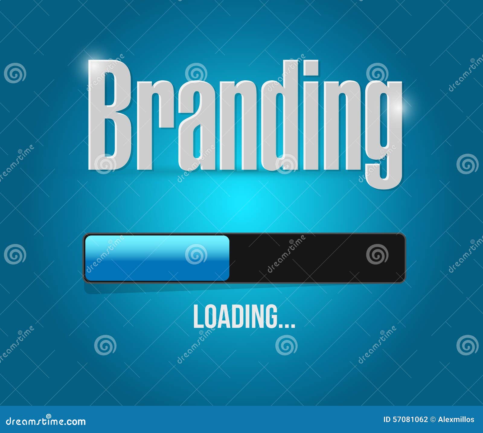 Branding Loading Bar Sign Concept Stock Illustration - Illustration of ...