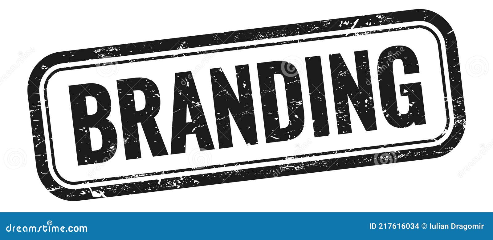 BRANDING Text on Black Grungy Vintage Stamp Stock Illustration ...