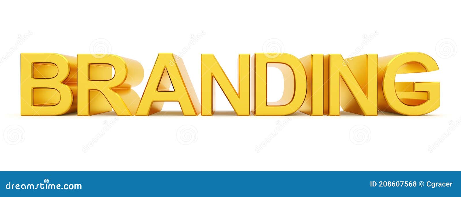 Branding Written with Golden Letters Stock Illustration - Illustration ...