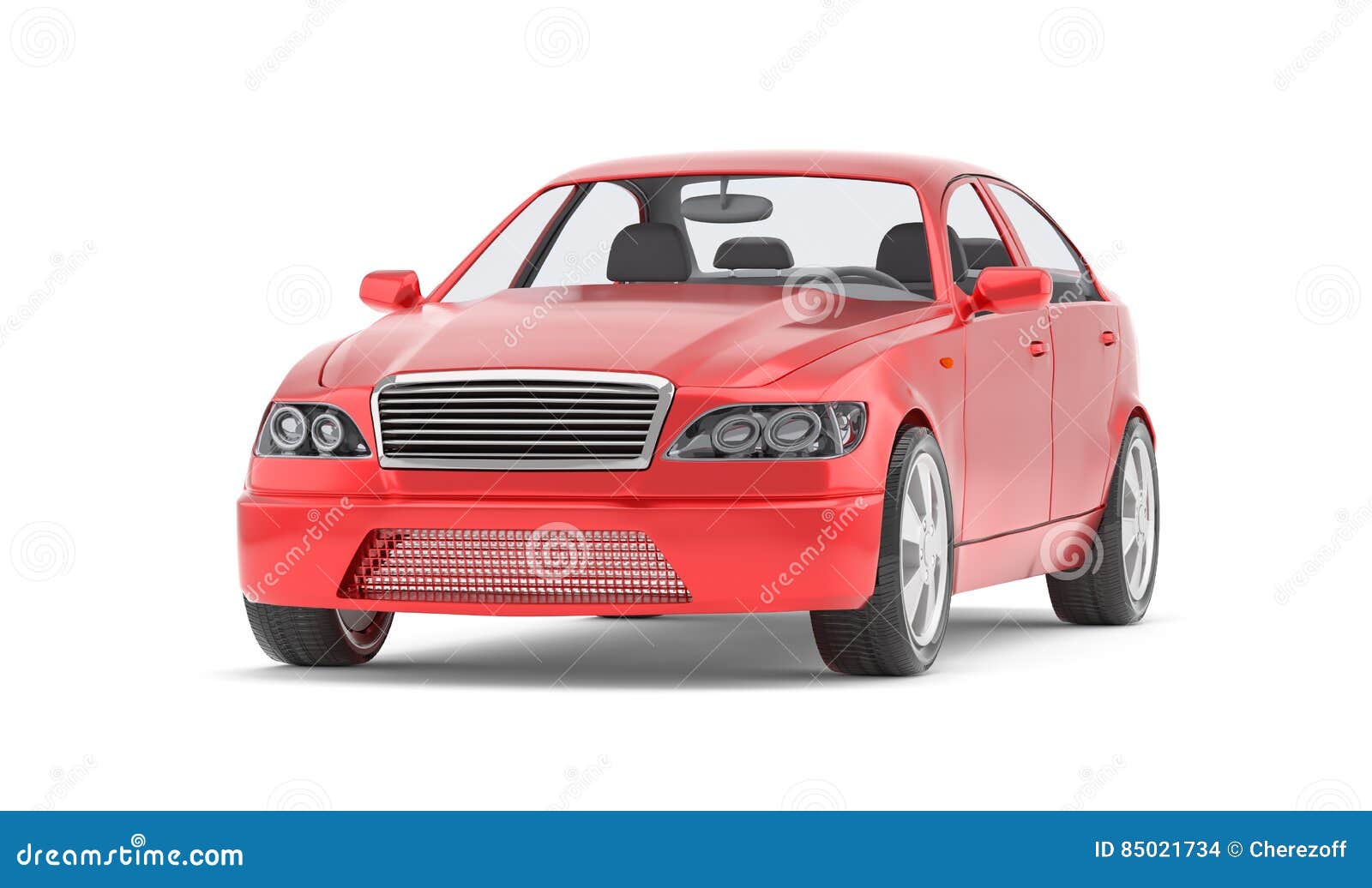 Brandless Generic Red Car stock illustration. Illustration of ...