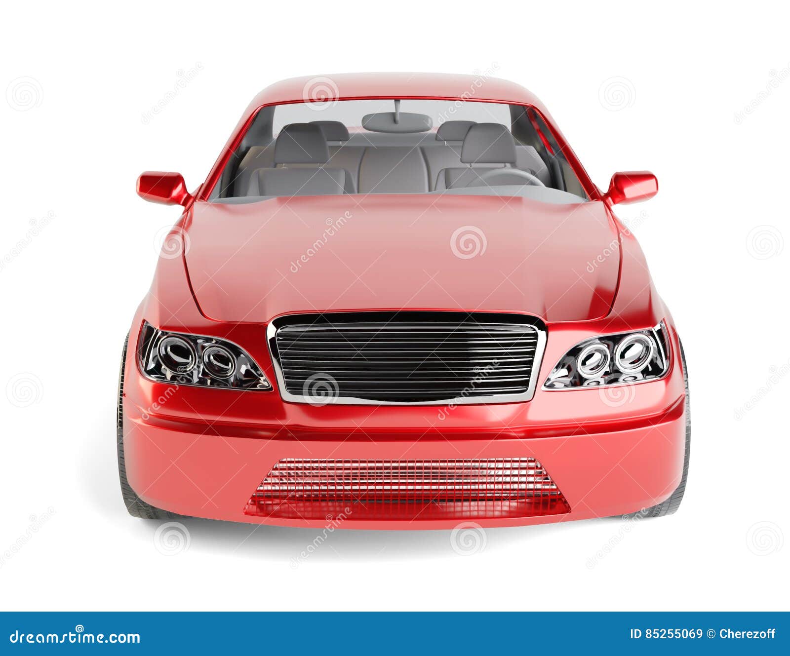 Brandless Generic Red Car stock illustration. Illustration of electric ...