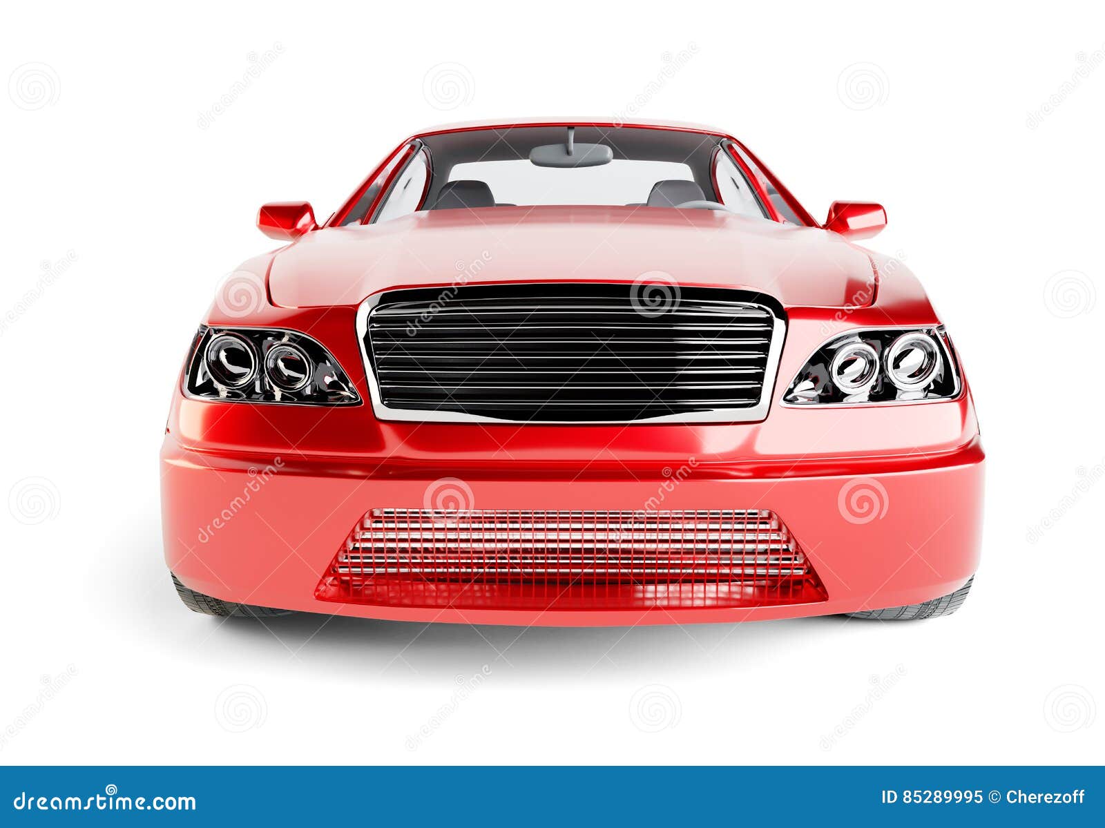 Brandless Generic Red Car stock illustration. Illustration of alloy ...