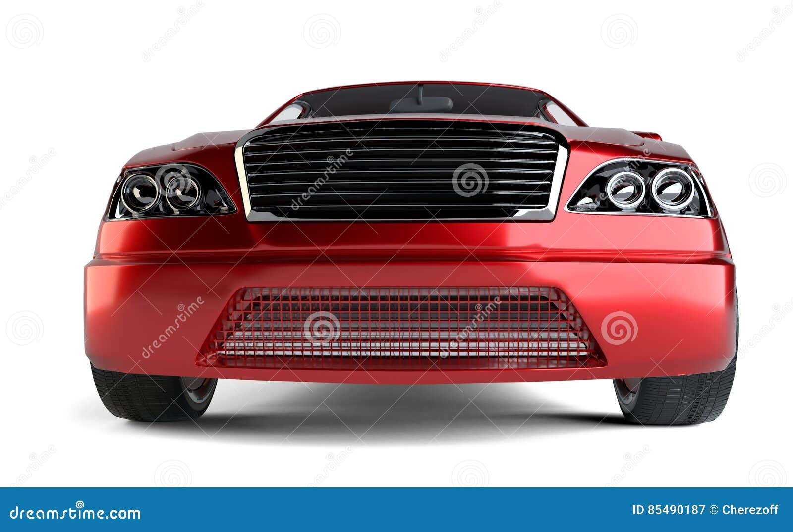Brandless Generic Red Car stock illustration. Illustration of ...