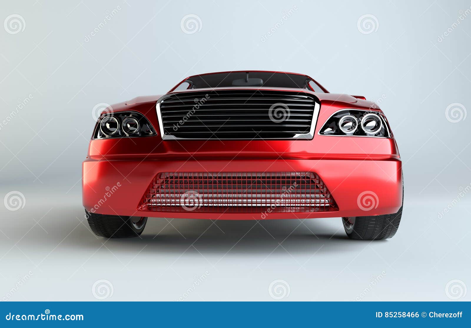 Brandless Generic Red Car stock illustration. Illustration of land ...