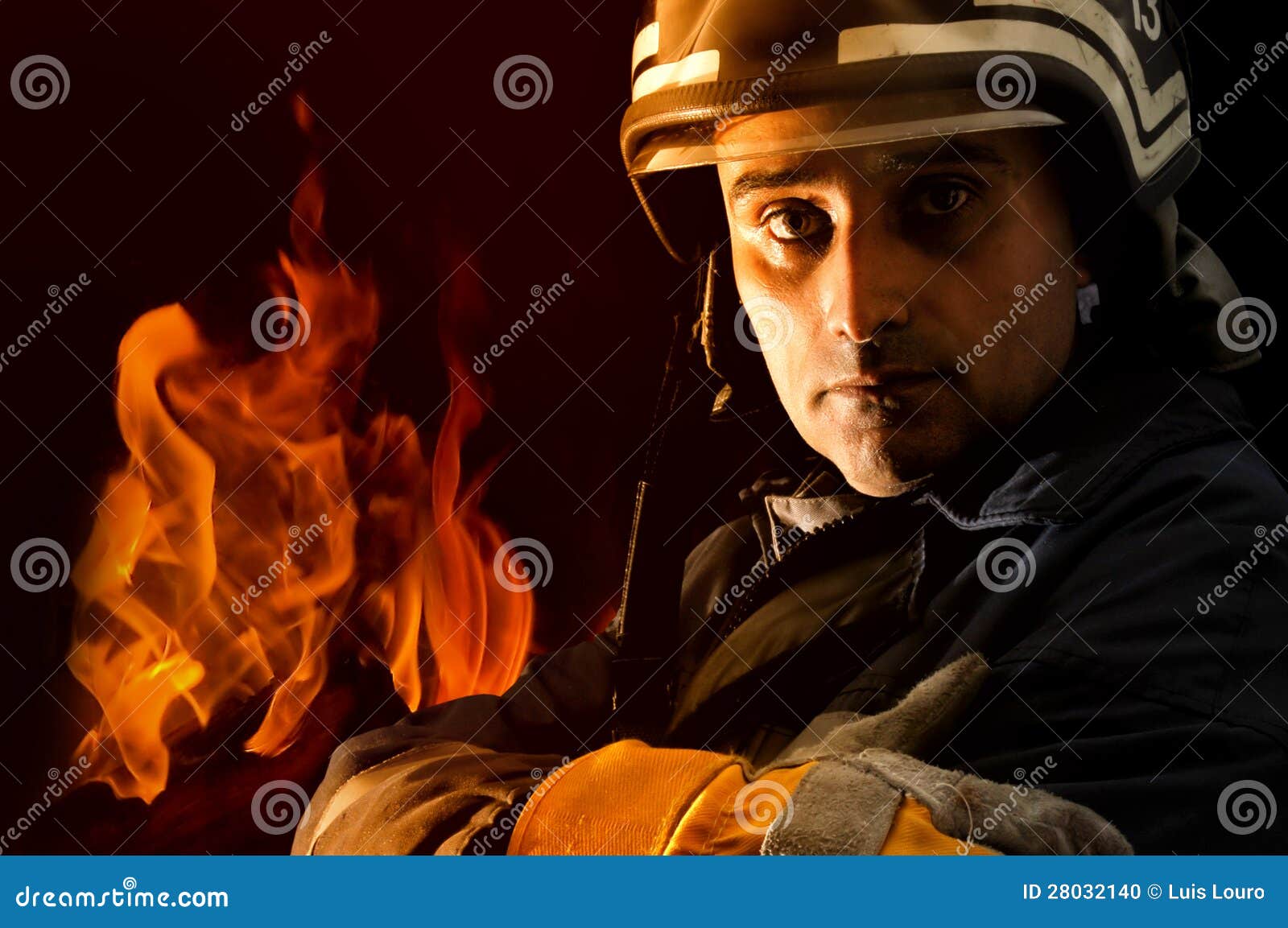 Brandweerman stock foto. Image of kostuum, pictogram - 28032140