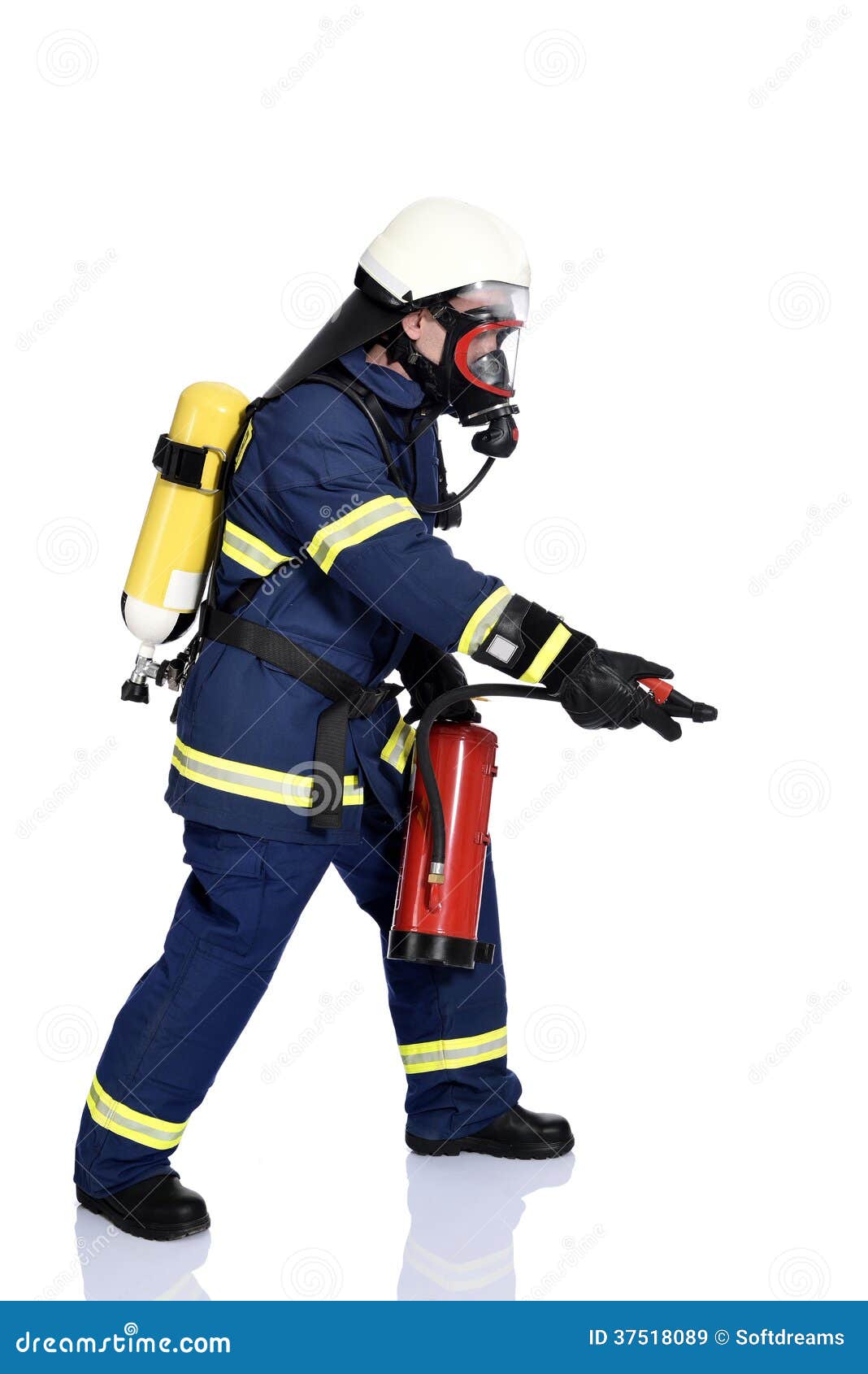 Brandweerman stock afbeelding. Image of brandstichters - 37518089