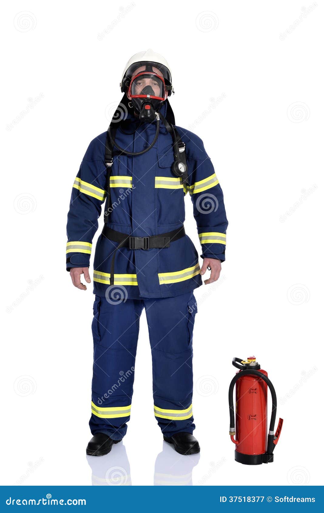 Brandweerman stock afbeelding. Image of gevaarlijk, verbranding - 37518377