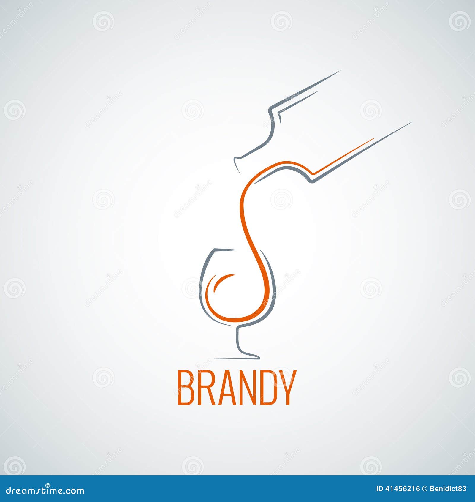 Brandy Glass Logo. Golden Whiskey Or Cognac Vector Illustration ...