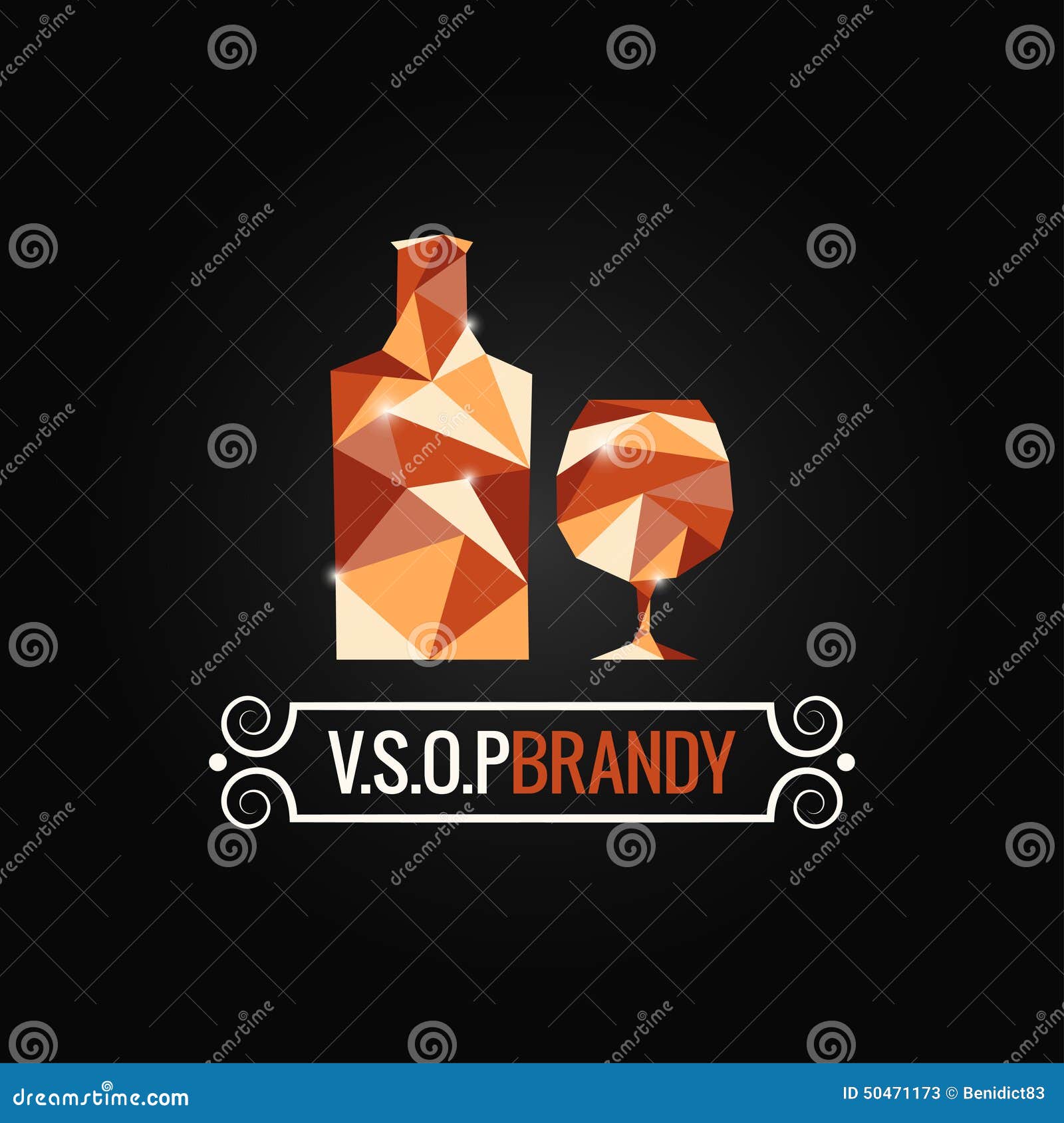 Brandy Glass Design Menu Background Royalty-Free Stock Photography ...