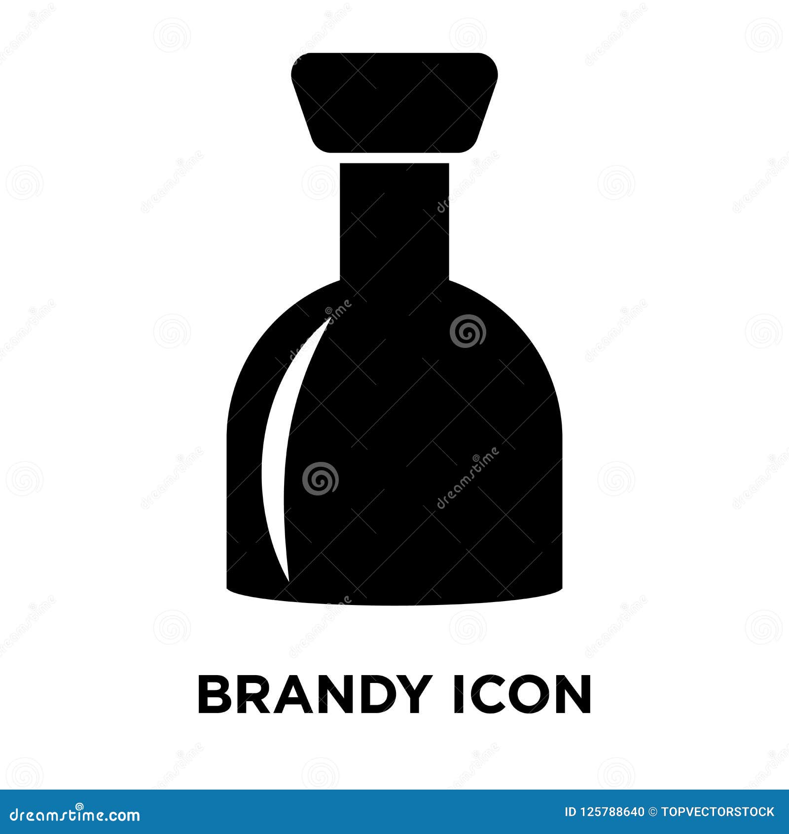 Brandy Icon Vector Isolated on White Background, Logo Concept of Stock ...