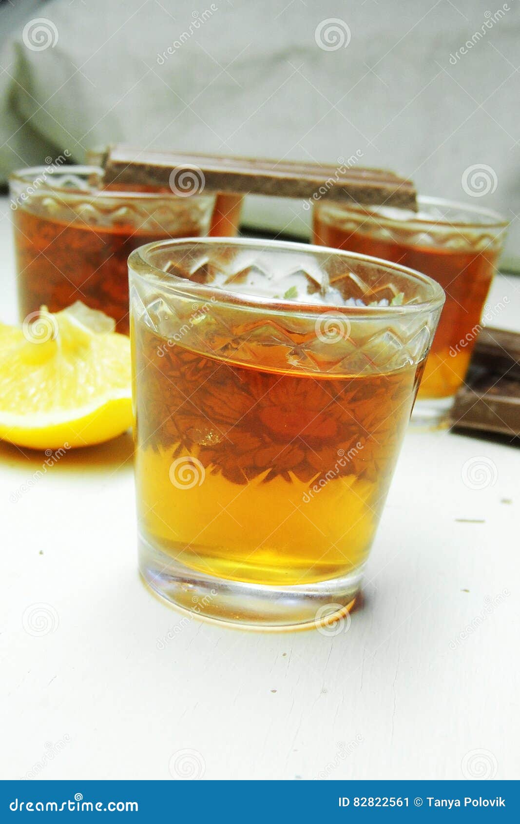 Brandy and lemon stock image. Image of lemon, cold, drink - 82822561