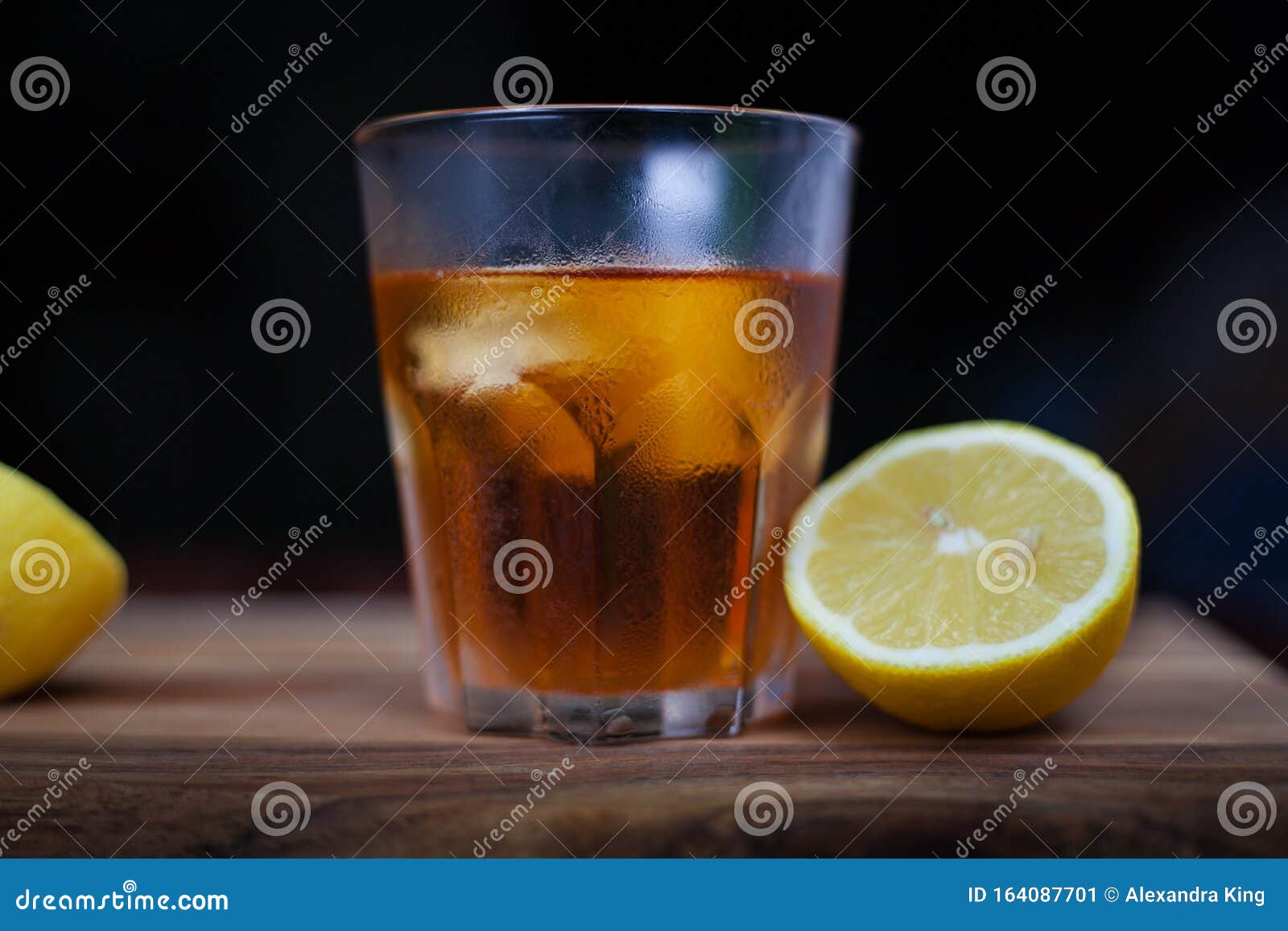 Brandy and Lemon stock image. Image of lemon, drink - 164087701