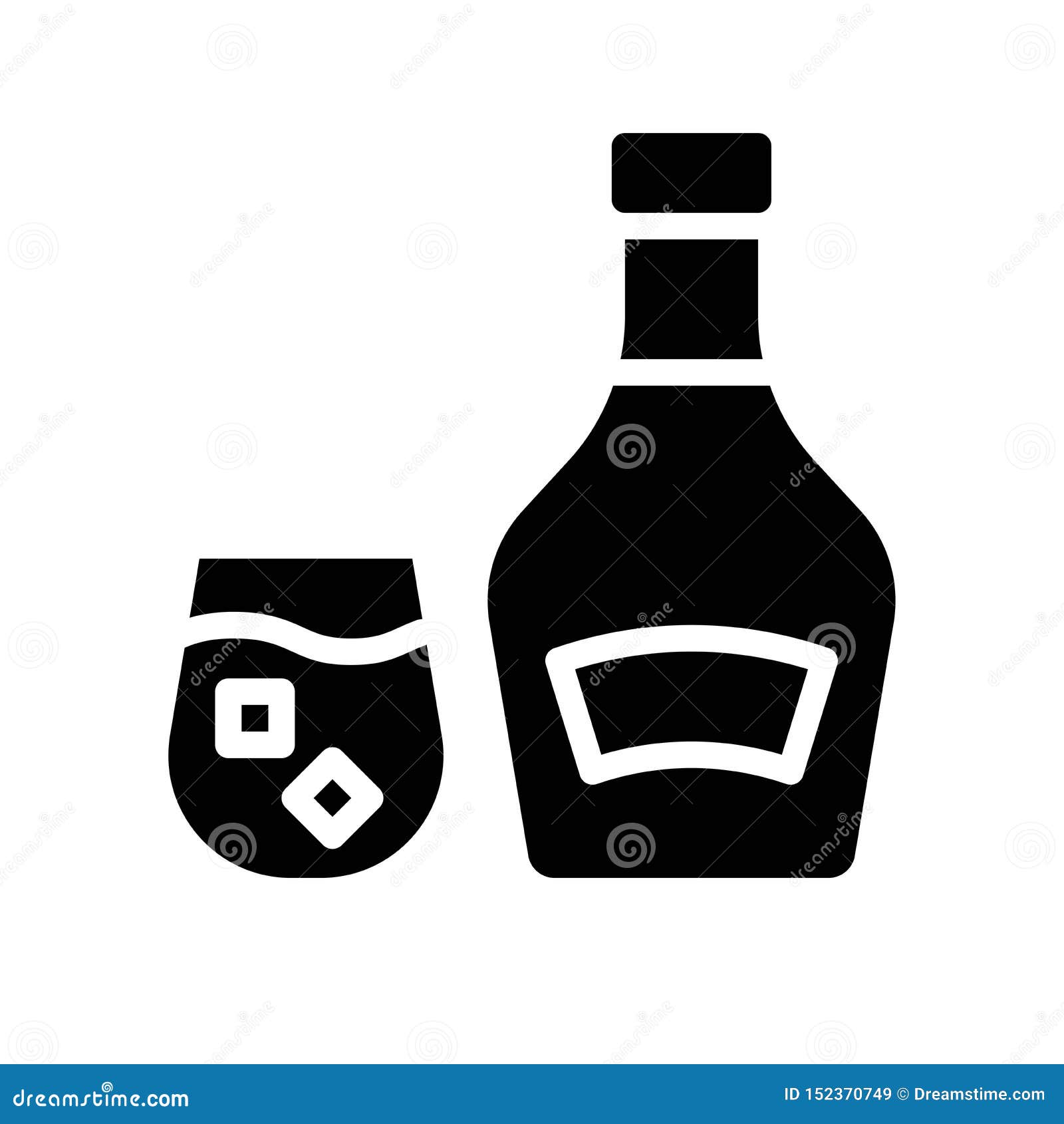 Brandy Vector Illustration, Beverage Solid Style Icon Stock Vector ...