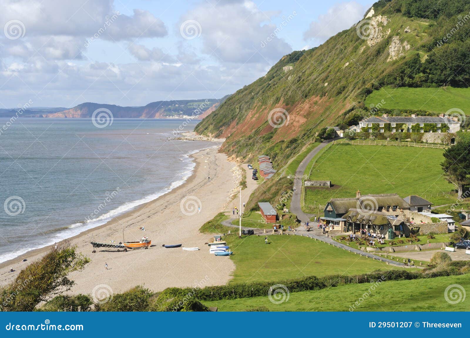 Branscombe beach stock image. Image of field, travel - 29501207