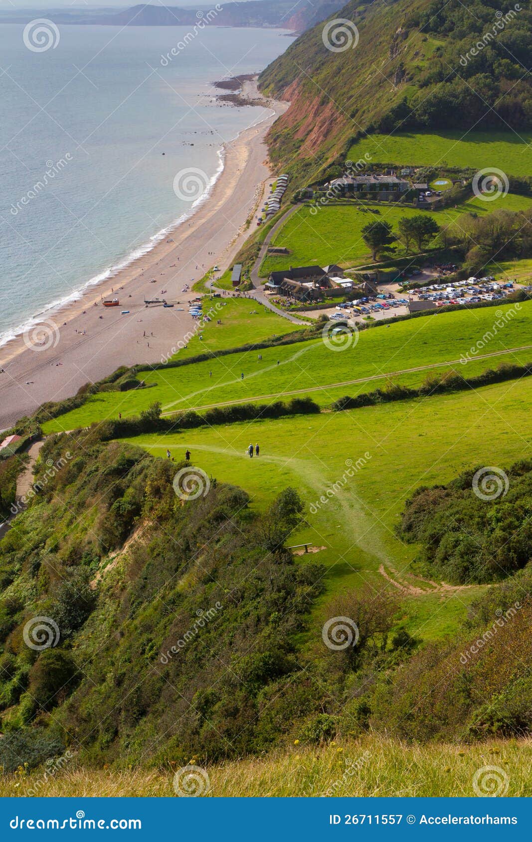 Branscombe beach in Devon stock image. Image of holidays - 26711557