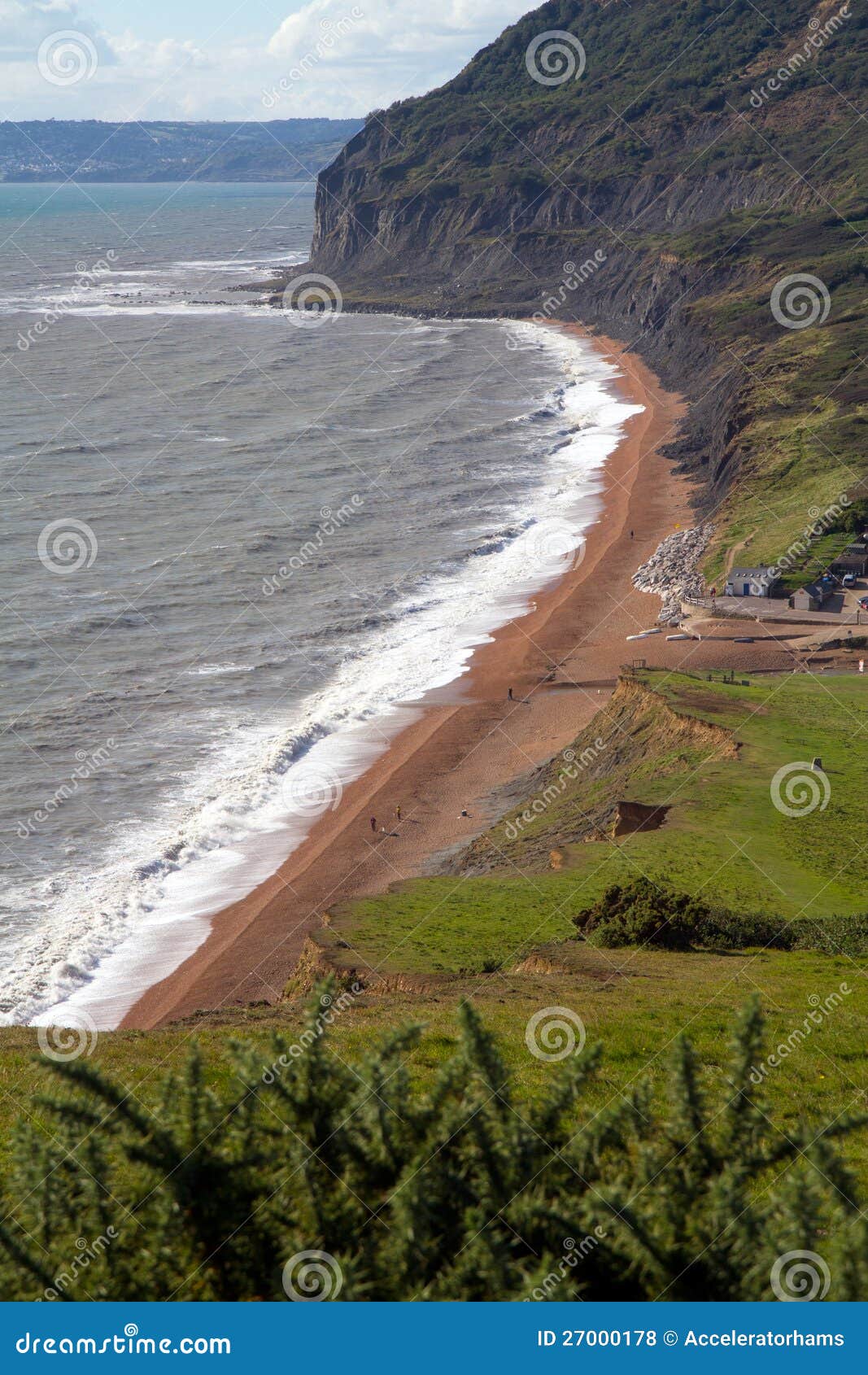 Branscombe beach in Devon stock photo. Image of england - 27000178