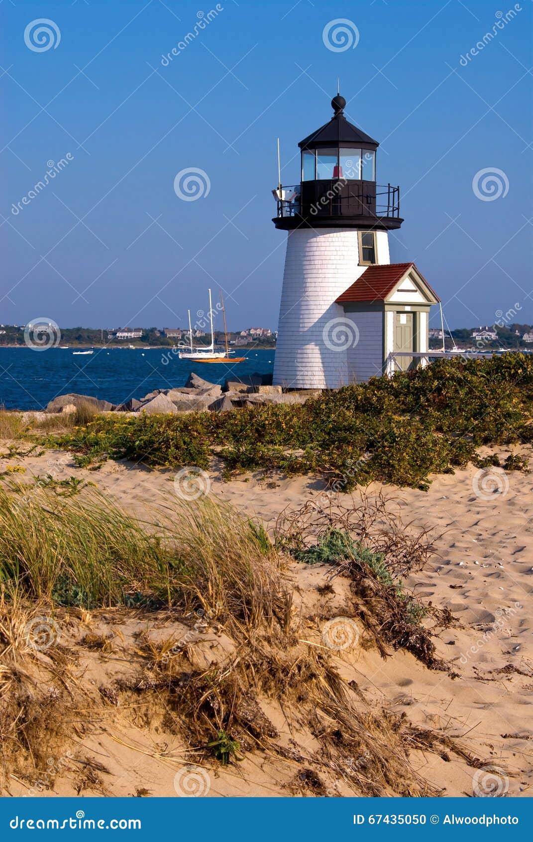 Brant Point Lighthouse En La Isla De Nantucket, MA Foto de archivo ...