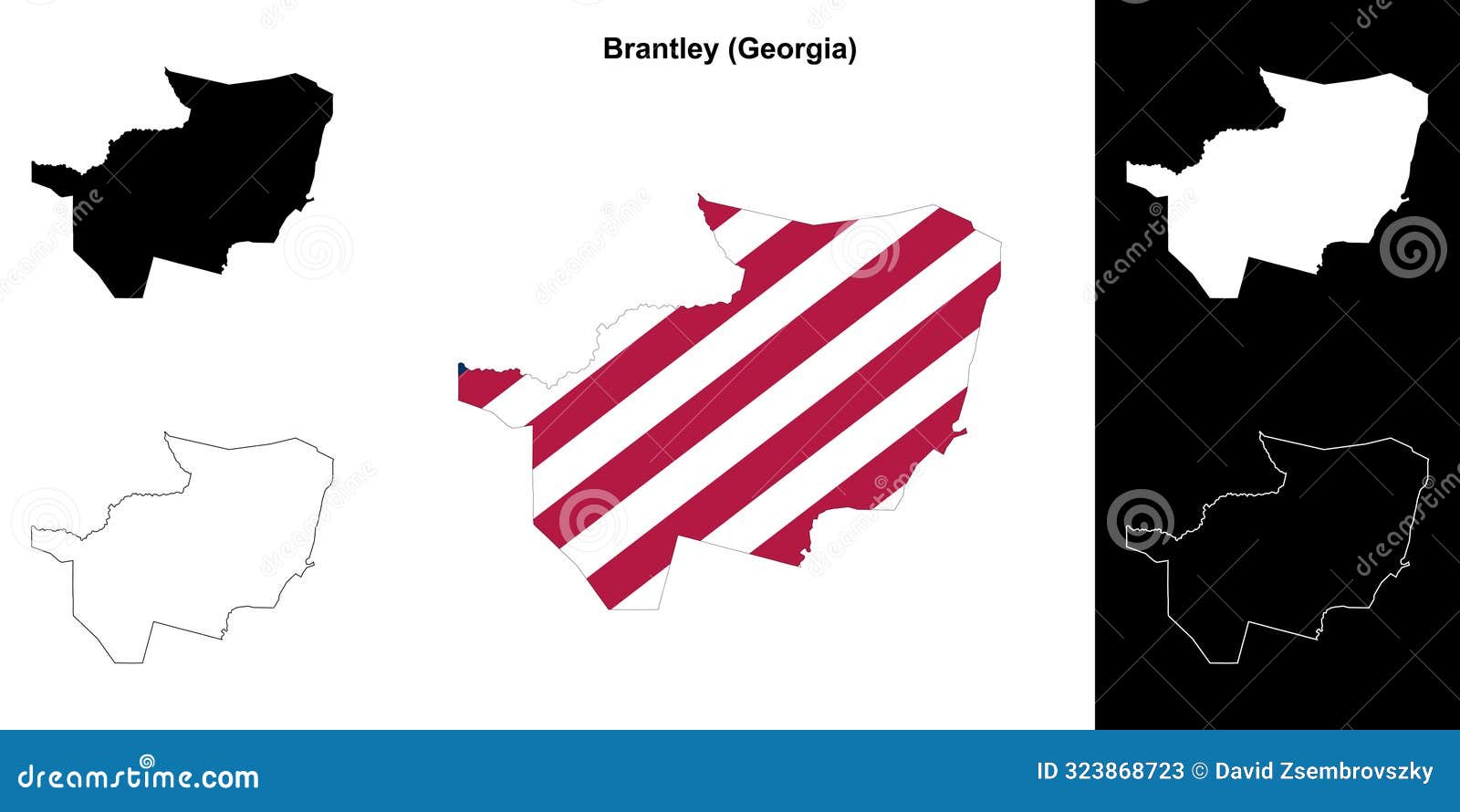 Brantley outline map stock vector. Illustration of county - 323868723