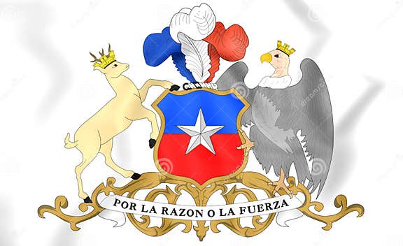 Brasão do Chile ilustração stock. Ilustração de emblema - 84679481