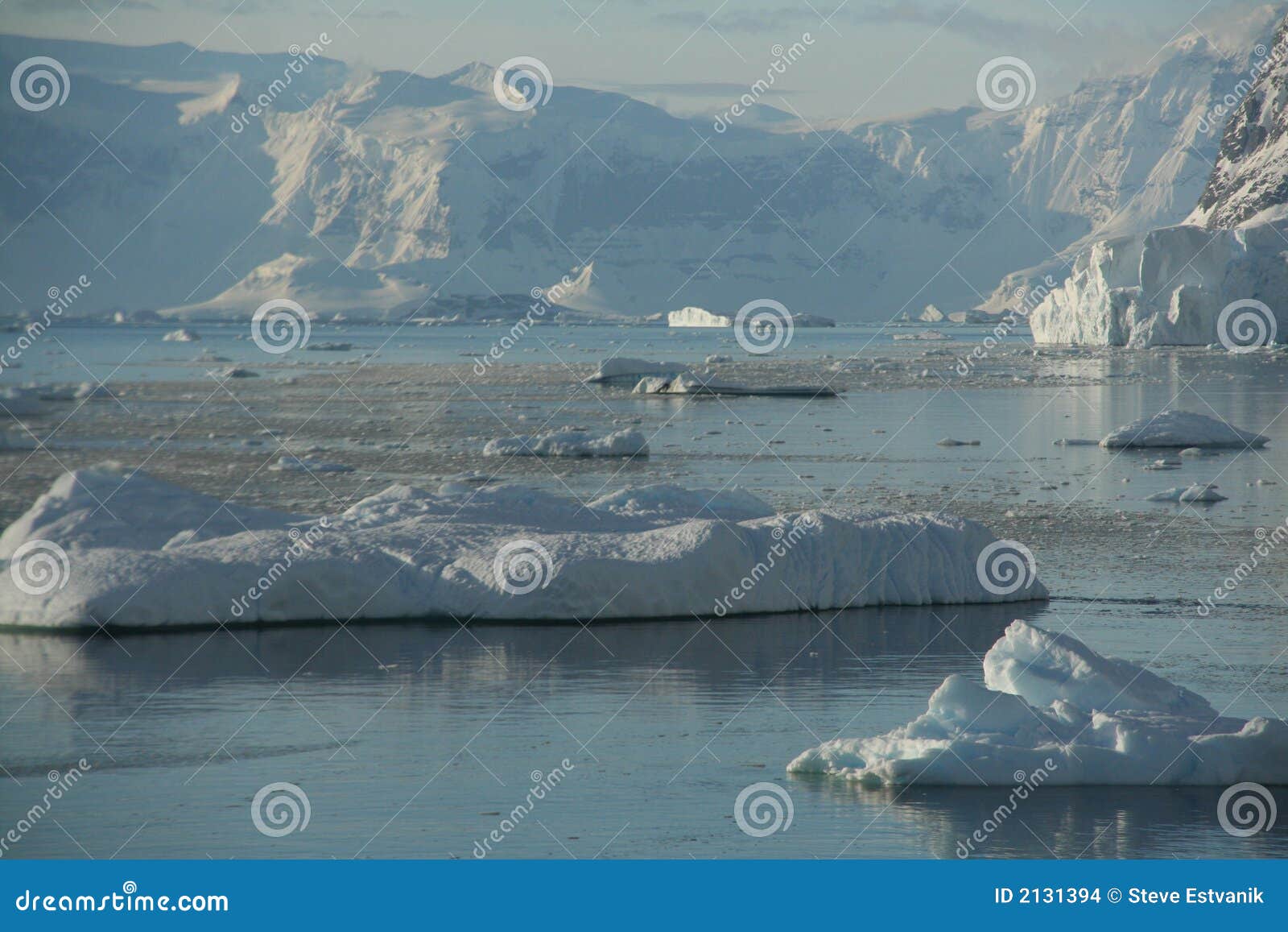 Brash Ice, Icebergs on an Ocea Stock Photo - Image of glacier ...