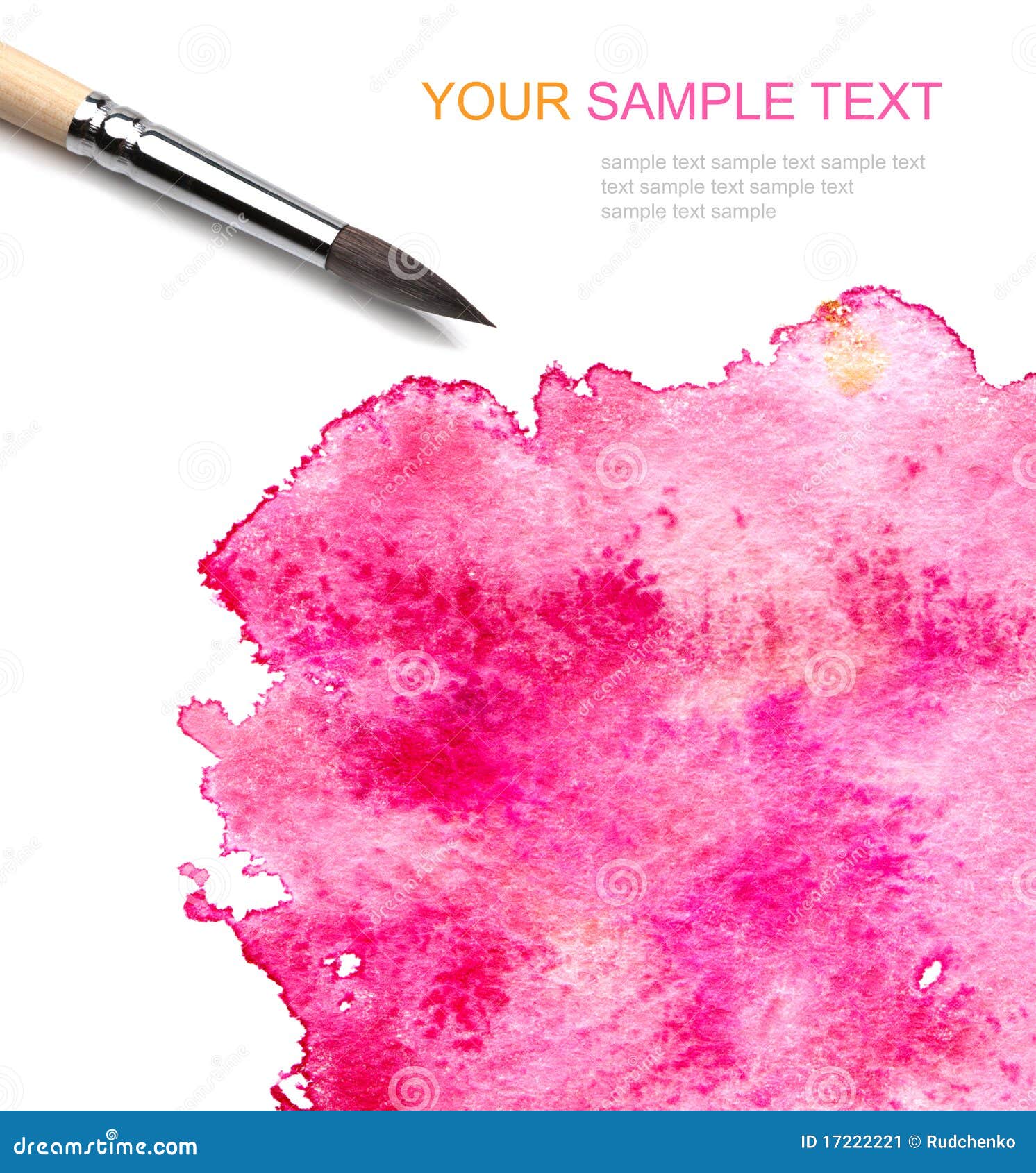Brash and watercolor paint stock image. Image of paintbrush - 17222221