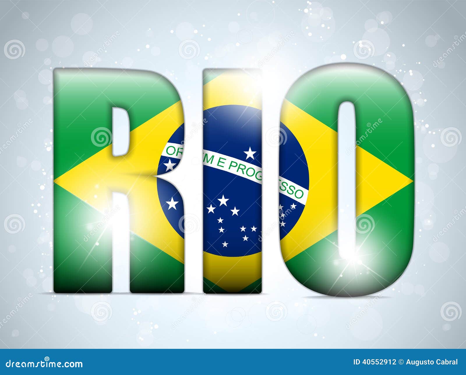 Brasil 2014 Letters with Brazilian Flag Stock Vector - Illustration of ...