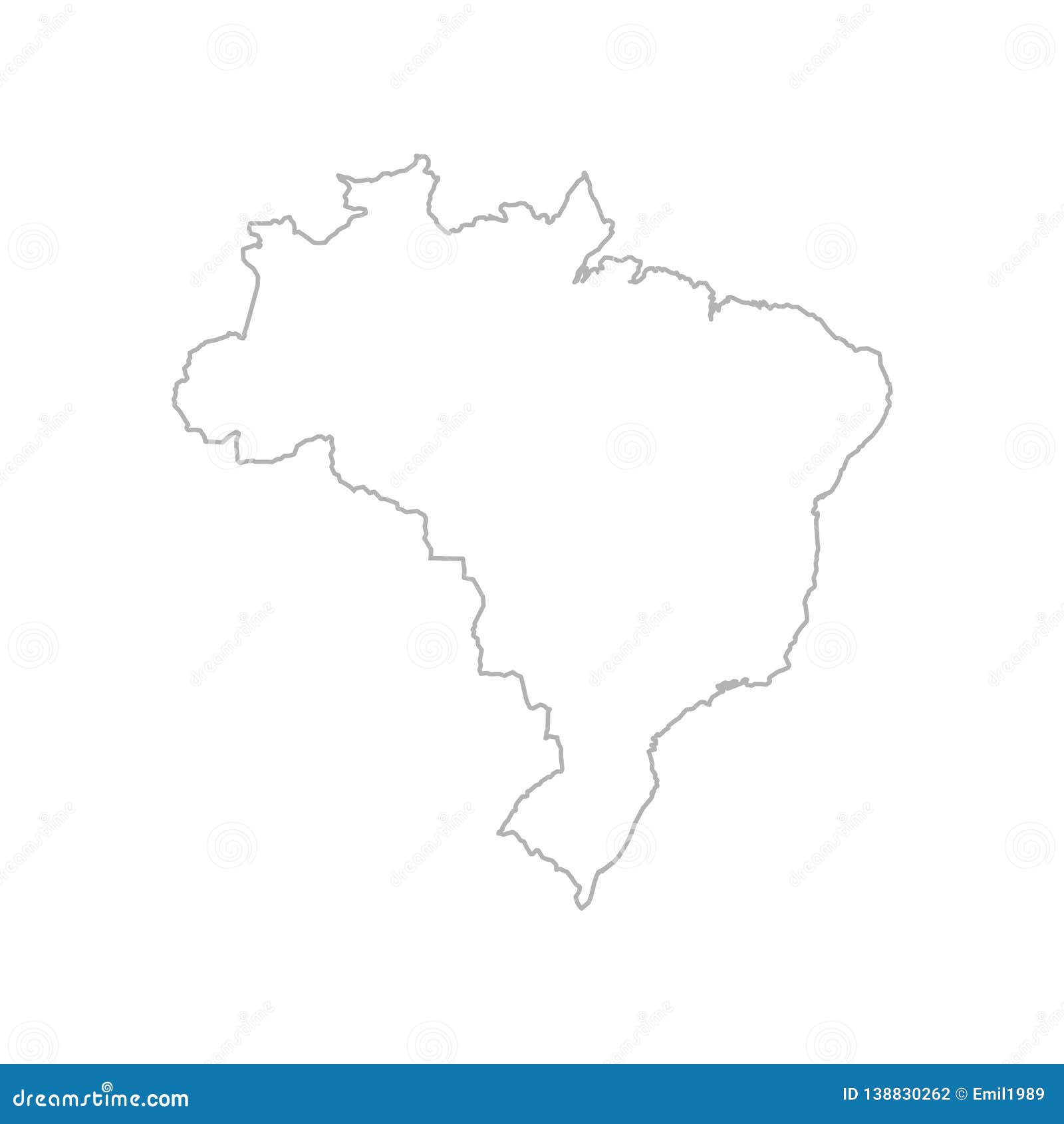 Brasil map line style stock illustration. Illustration of abstract ...