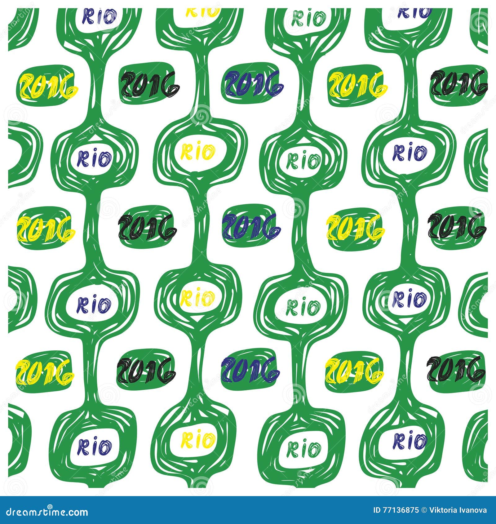 3brasil Pattern Set 2016 Rio Stock Vector - Illustration of ocean ...
