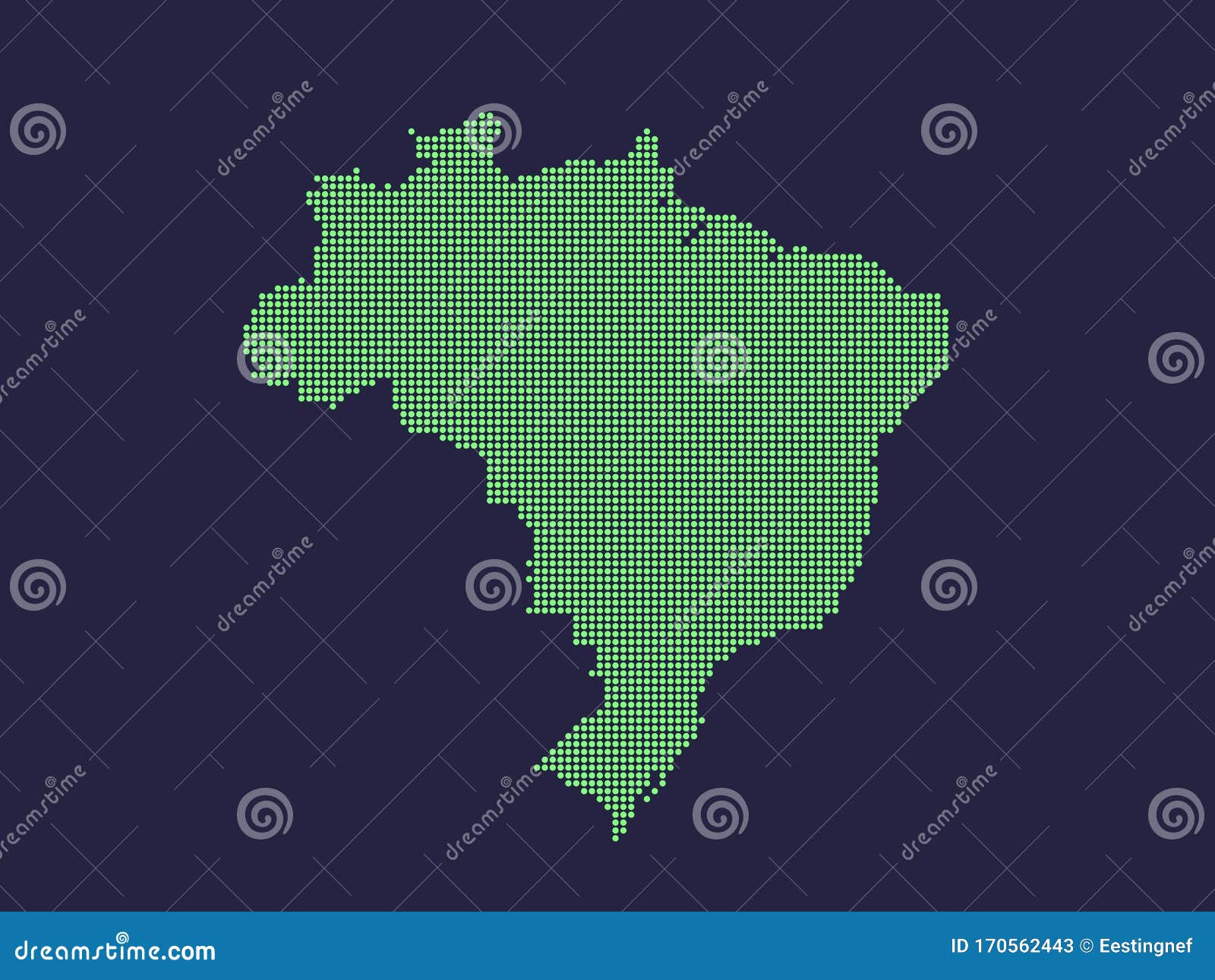 Brasil Pixel Map. Vector Illustration Stock Vector - Illustration of ...