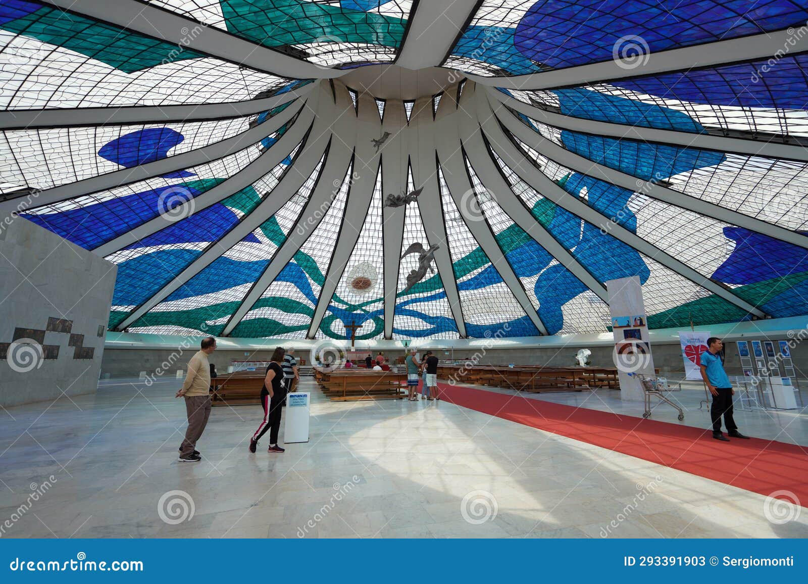 BRASILIA, BRAZIL - AUGUST 30, 2023: Wide Angle of the Interior of the ...