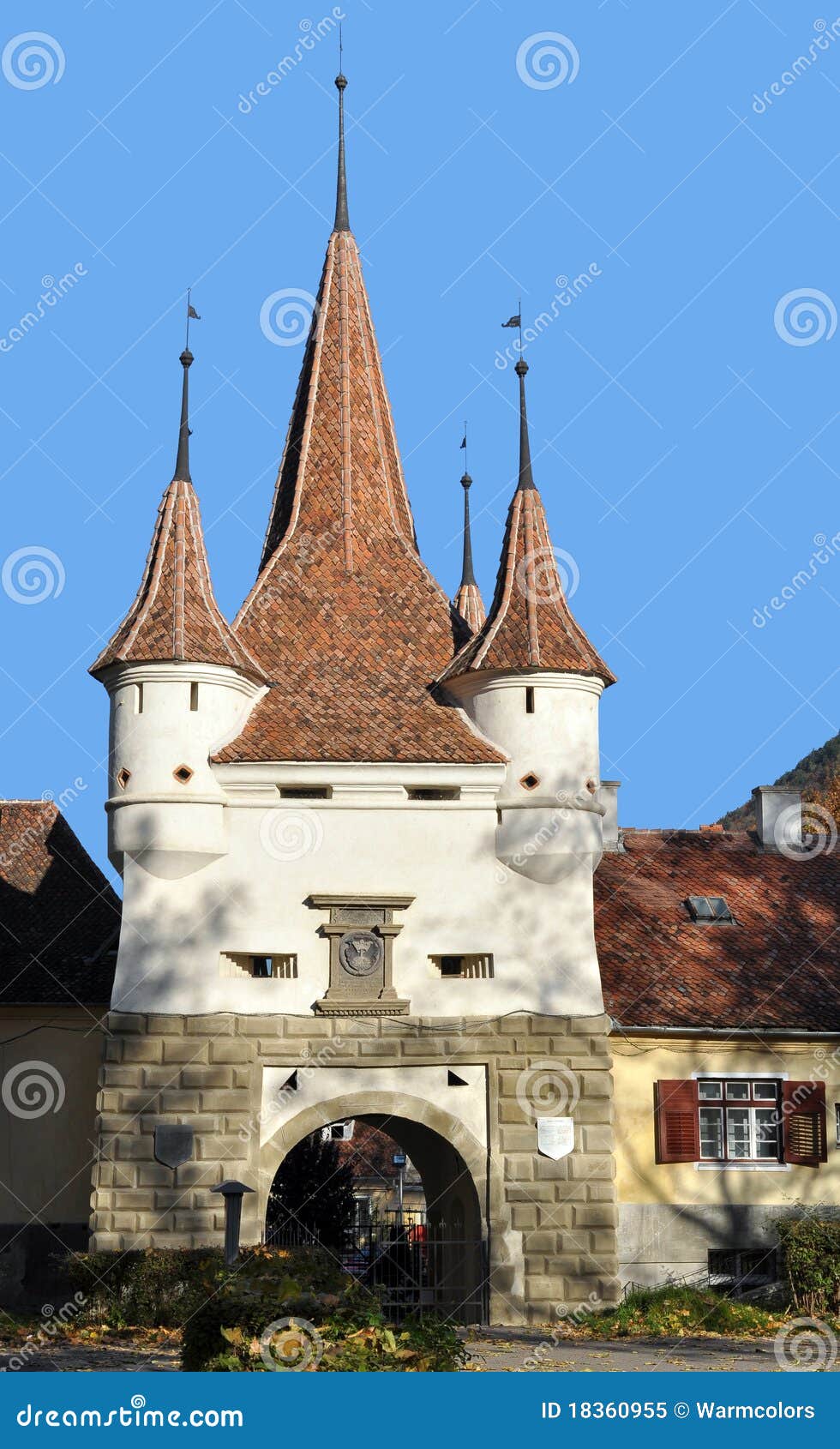 Brasov Ecaterina s Gate stock image. Image of city, gate - 18360955