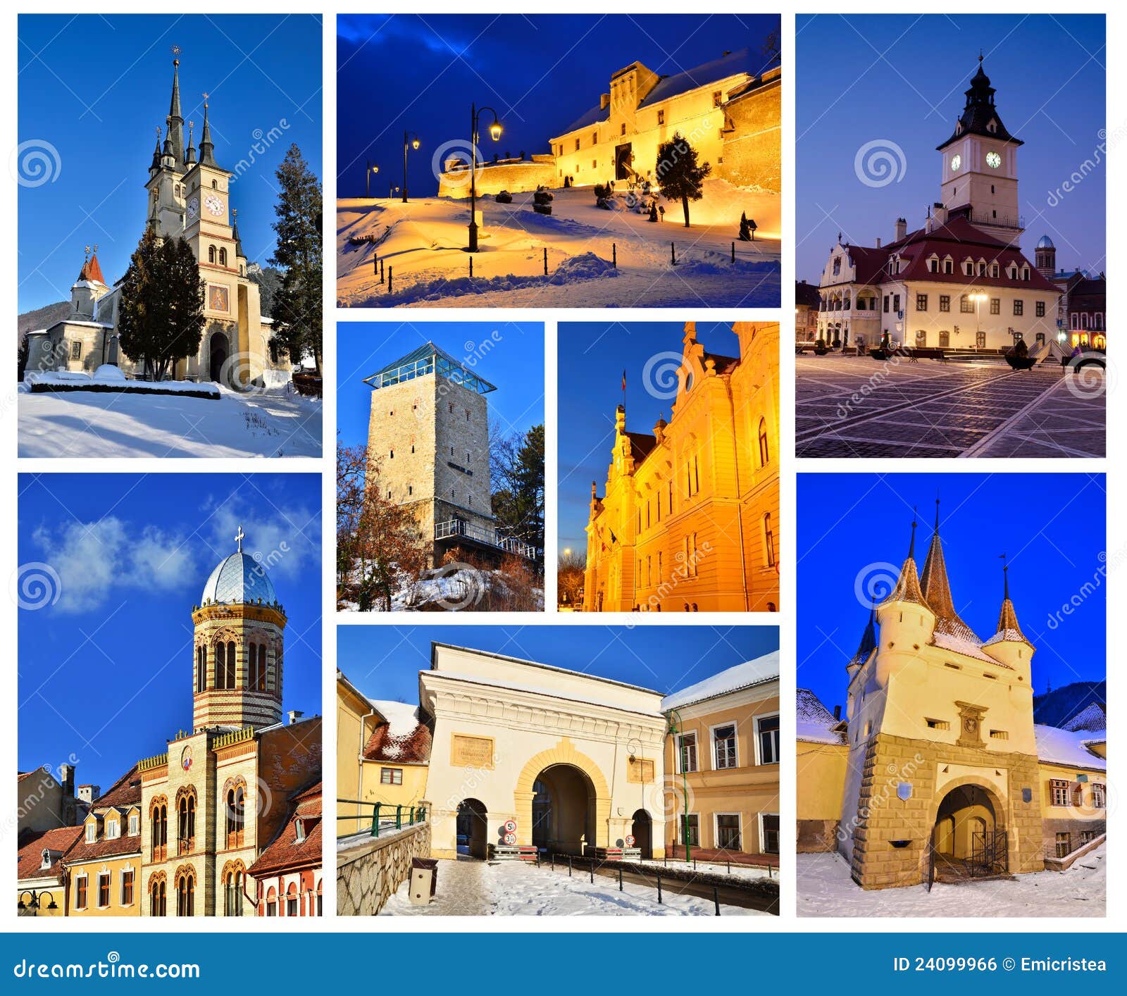 Brasov Medieval City, Romania Stock Photo - Image of medieval ...